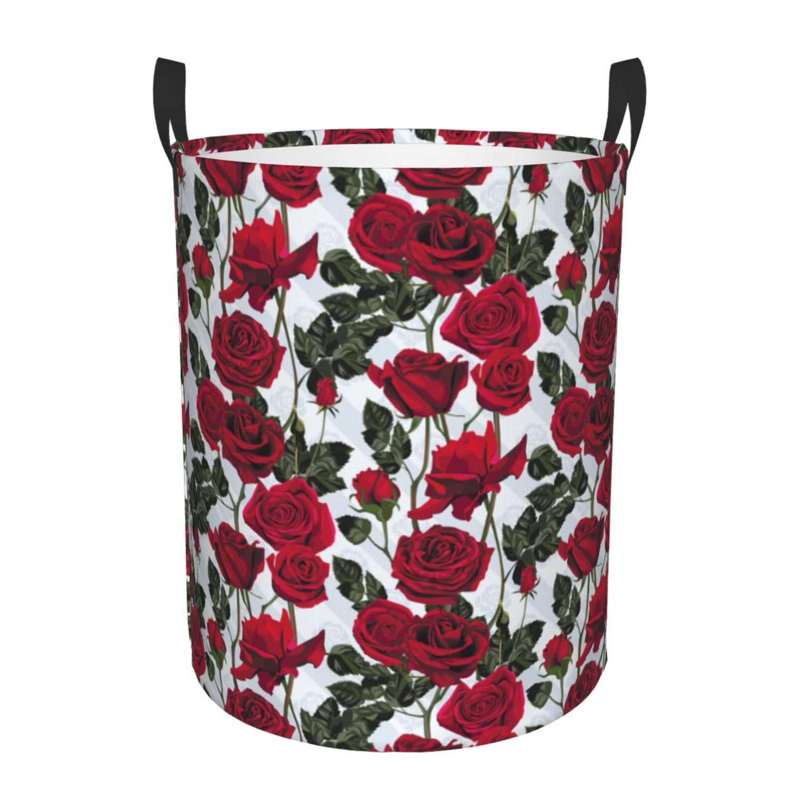 Bouquet Rose Flowers Laundry Basket, Laundry Hamper Waterproof Laundry ...