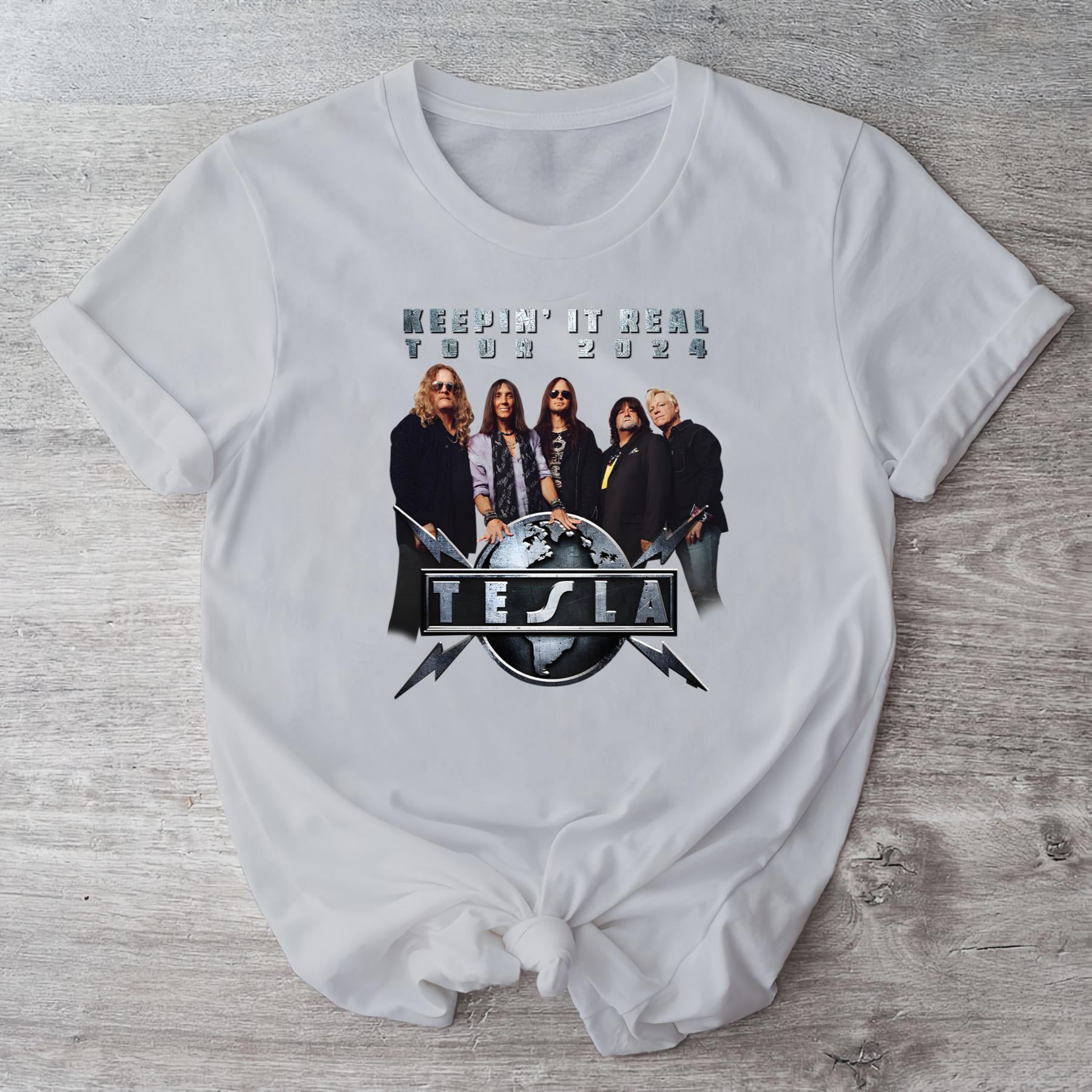 Bouquet Shirts, TESLA Band Keepin' It Real U.S. Tour 2024 Unisex T ...