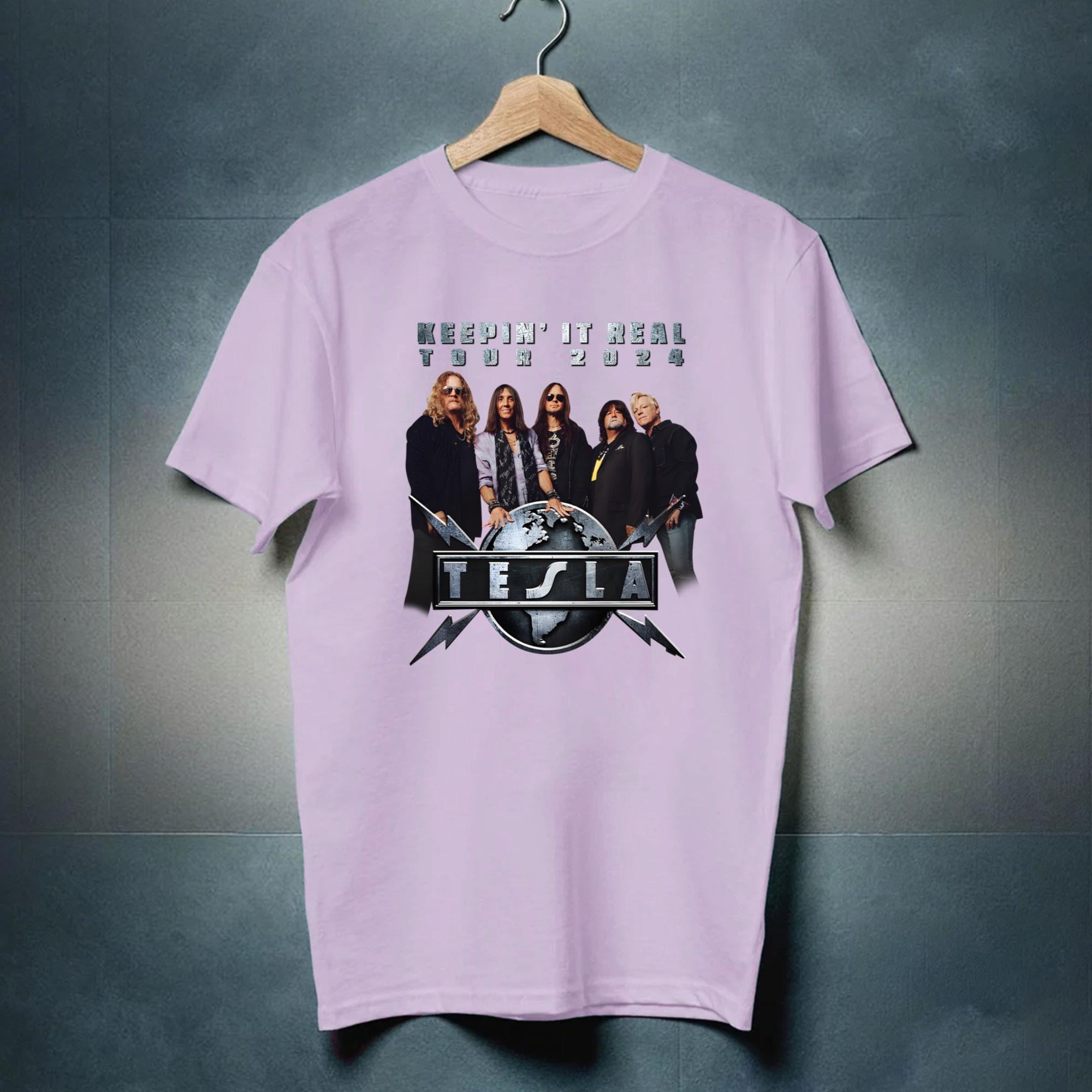 Bouquet Shirts, Tesla Band Keepin' It Real U.S. Tour 2024 Unisex T ...