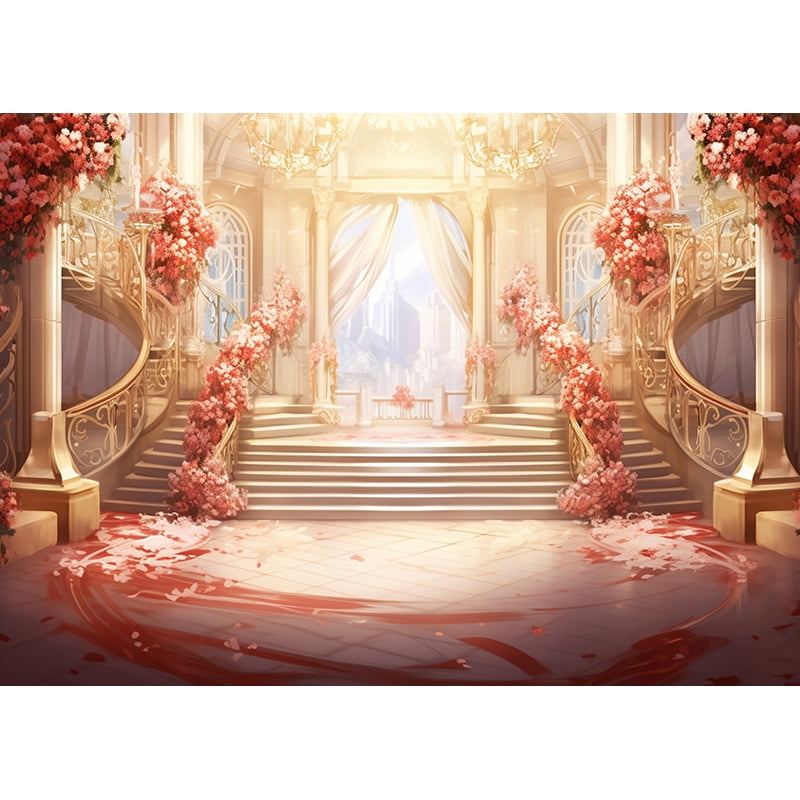 Bouquet Wedding Ceremony Stage Fantasy Photography Backdrop Props ...