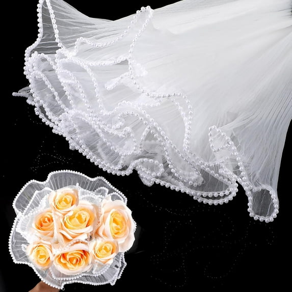 Bouquet Wrapping Paper 4 Yards Floral Wrapping Paper White Floral Paper ...