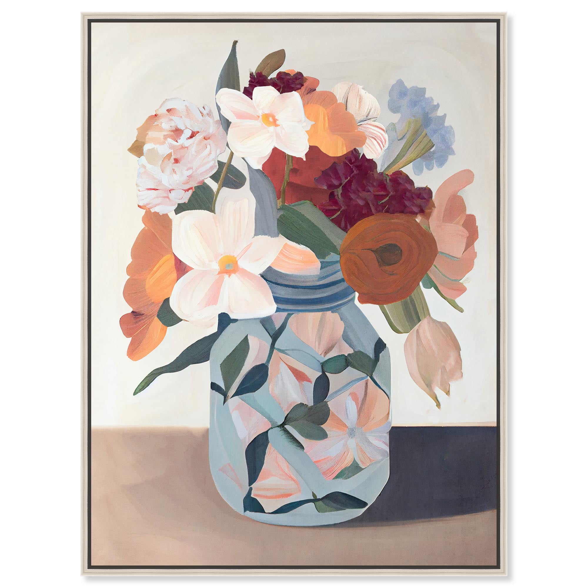 Bouquet de Primavera Canvas Midcentury Floral Wall Art by Art Remedy ...