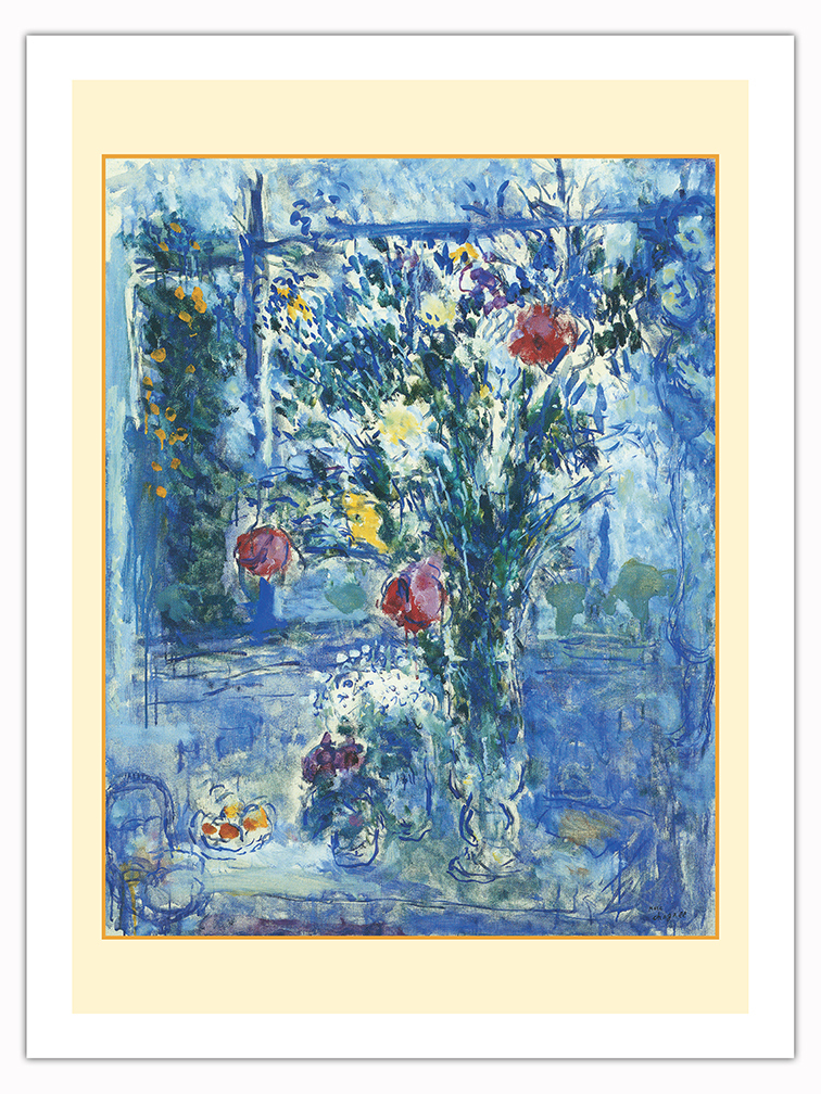 Bouquet of Flowers - Vintage Abstract Art by Marc Chagall c.1977 ...