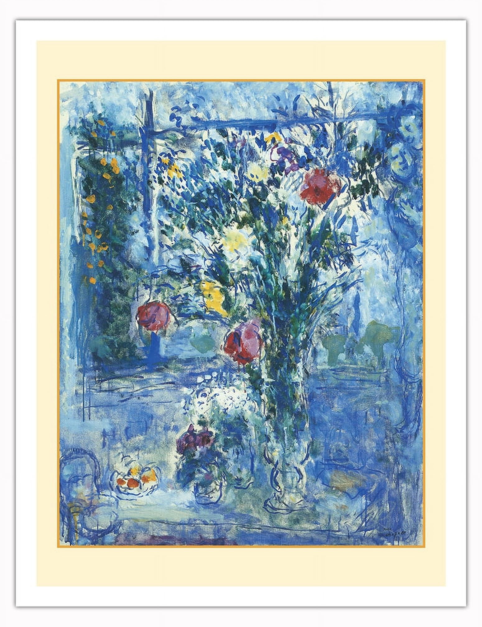 Bouquet of Flowers - Vintage Abstract Art by Marc Chagall c.1977 - Fine ...