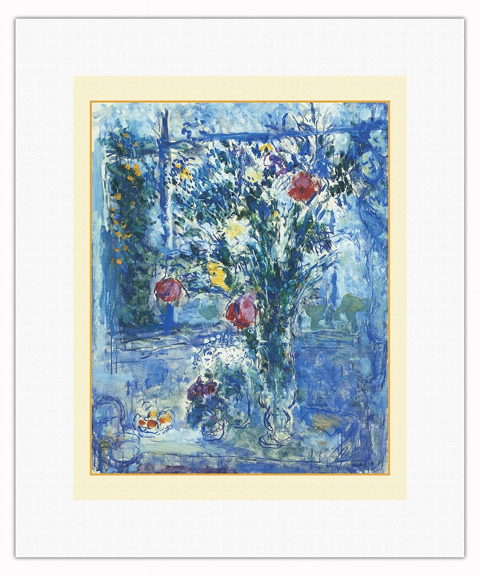 Bouquet of Flowers - Vintage Abstract Art by Marc Chagall c.1977 - Fine ...