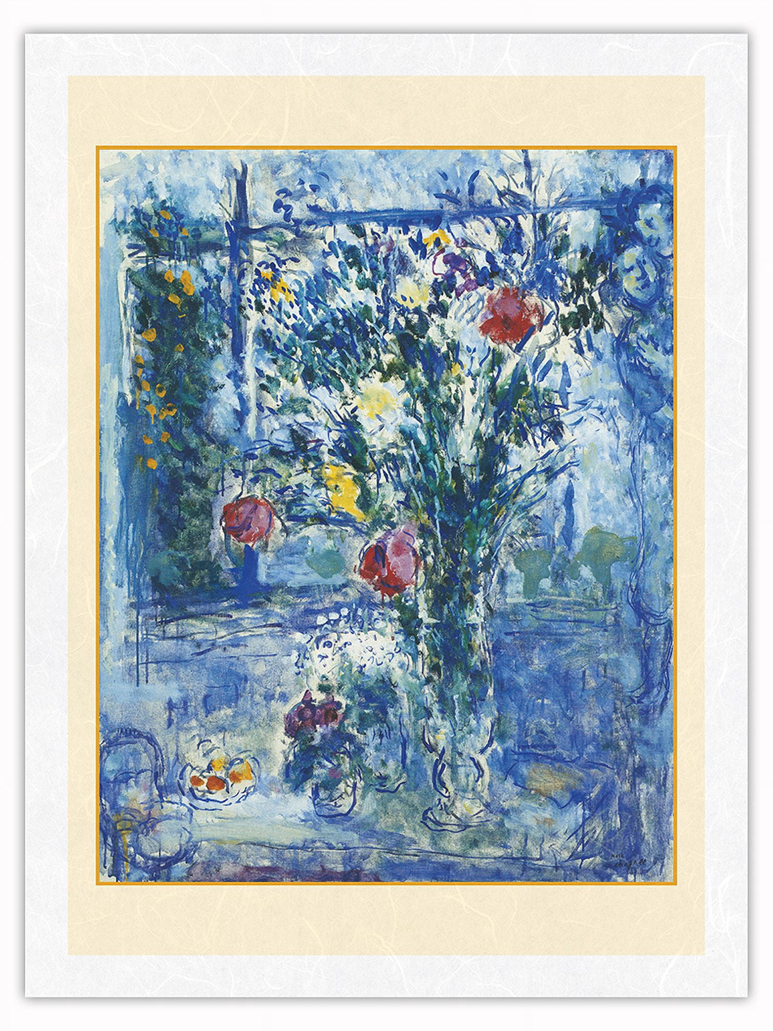 Bouquet of Flowers - Vintage Abstract Art by Marc Chagall c.1977 ...
