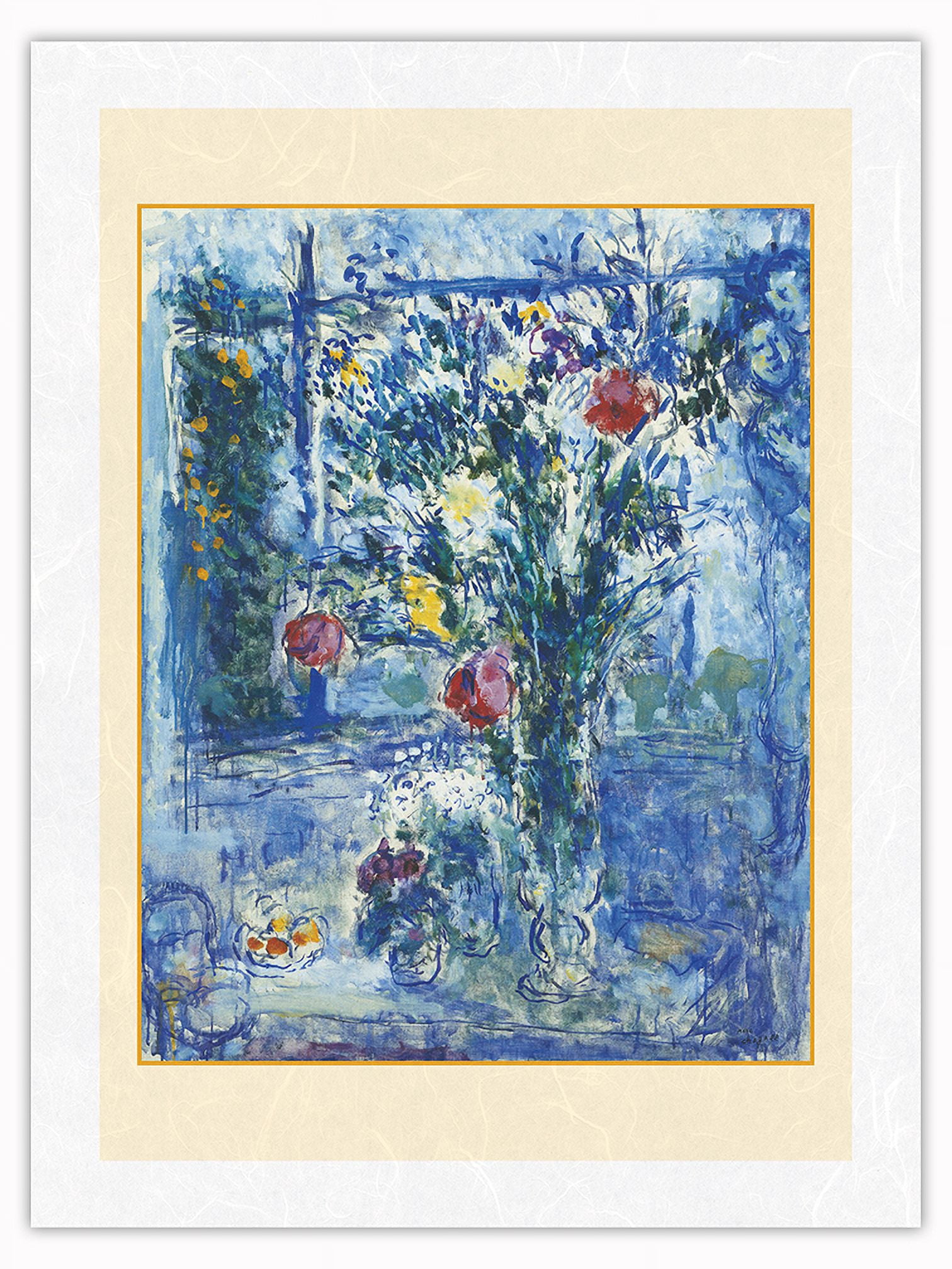 Bouquet of Flowers - Vintage Abstract Art by Marc Chagall c.1977 ...