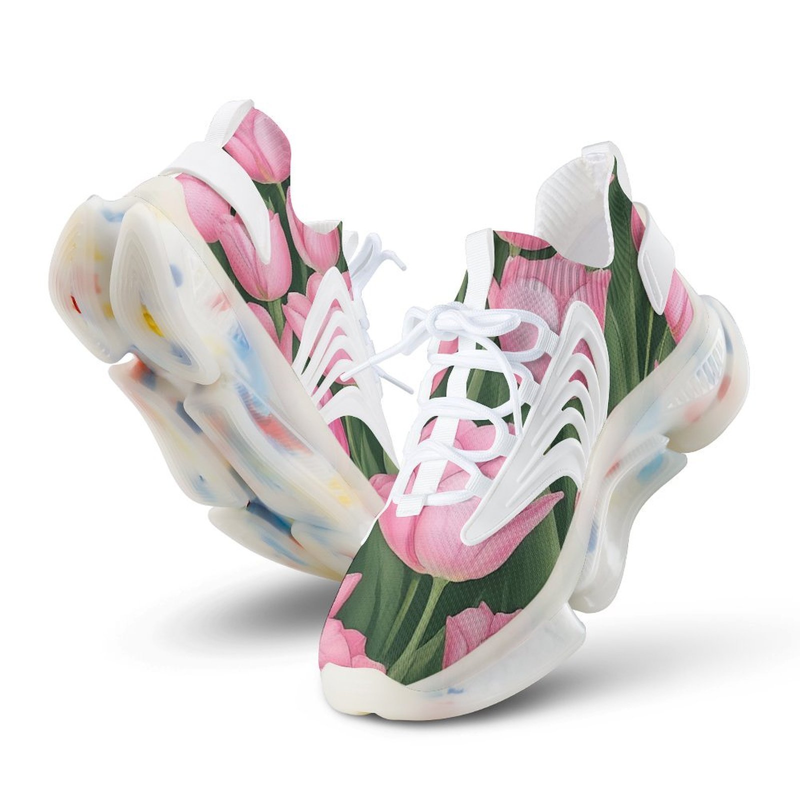 Bouquet of Pink Tulips Flowers Walking Shoes for Men Woman Lightweight ...