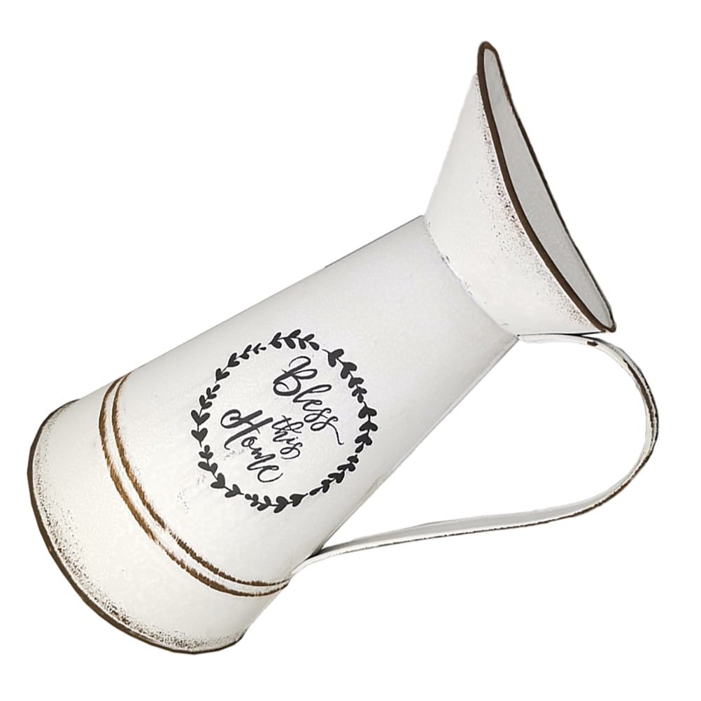 Bouquets Pot Plants Vintage Decorative Pitcher Vase with Handle White ...