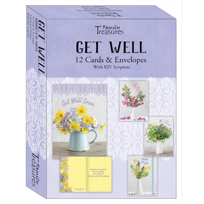 Bouquets of Cheer Get Well Boxed Card - Pack of 12 - Walmart.com