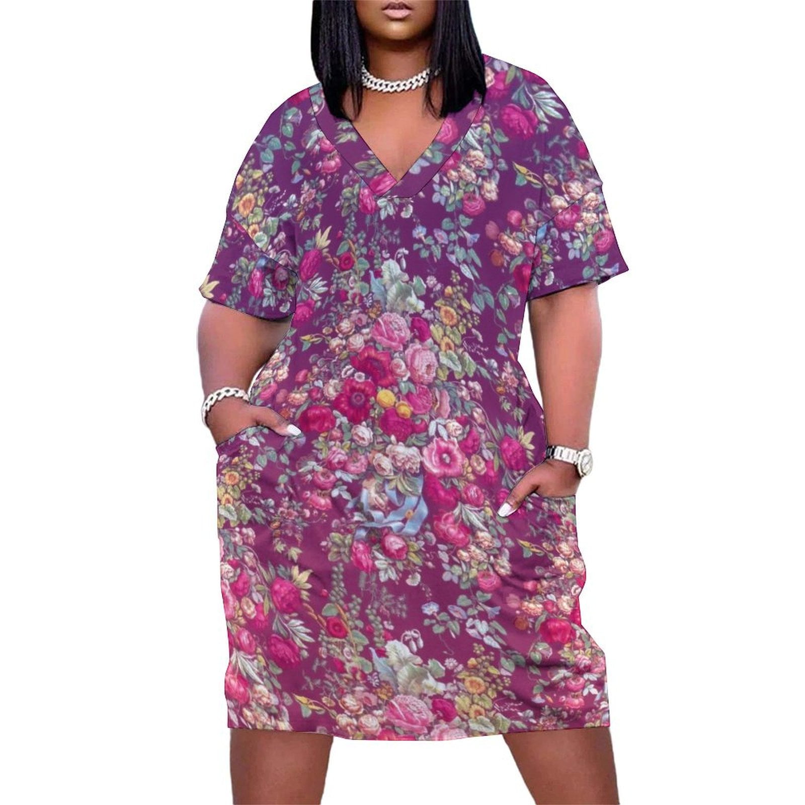 Bouquety Loose Pocket Dress Women dresses summer luxury evening dress woman for wedding dress ...