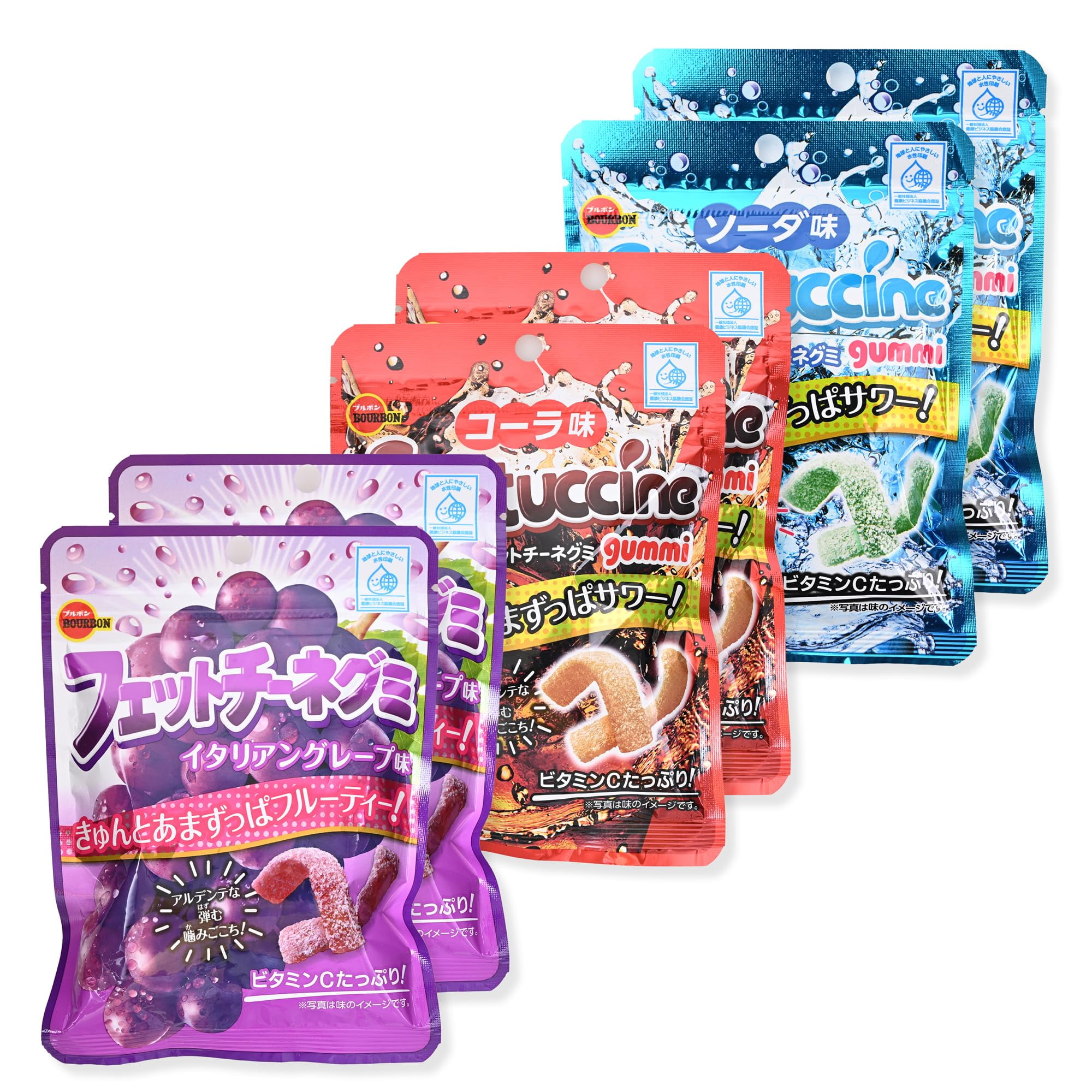 Bour-bon Fettuccine Gummy Candy MSF2 Jelly 50g - Italian Grape, Flavors ...