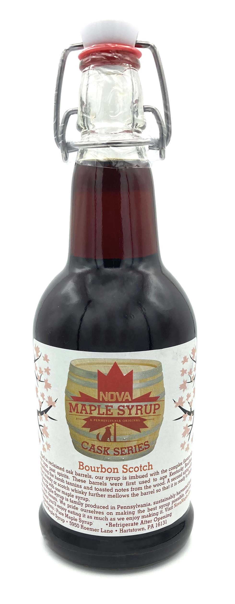 Bourbon Barrel Aged Nova Maple Syrup - Pint (16 Fl Oz) (Scotch Bourbon ...