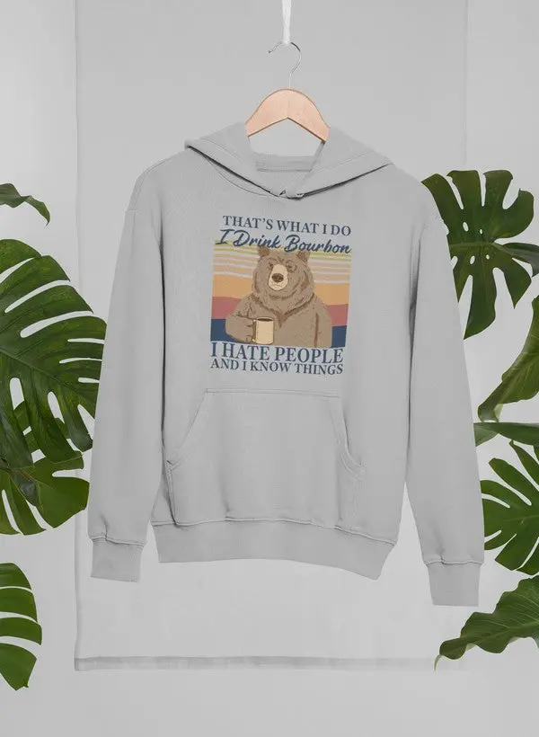 Bourbon Bear Hoodie - Small / Athletic Heather - Walmart.com