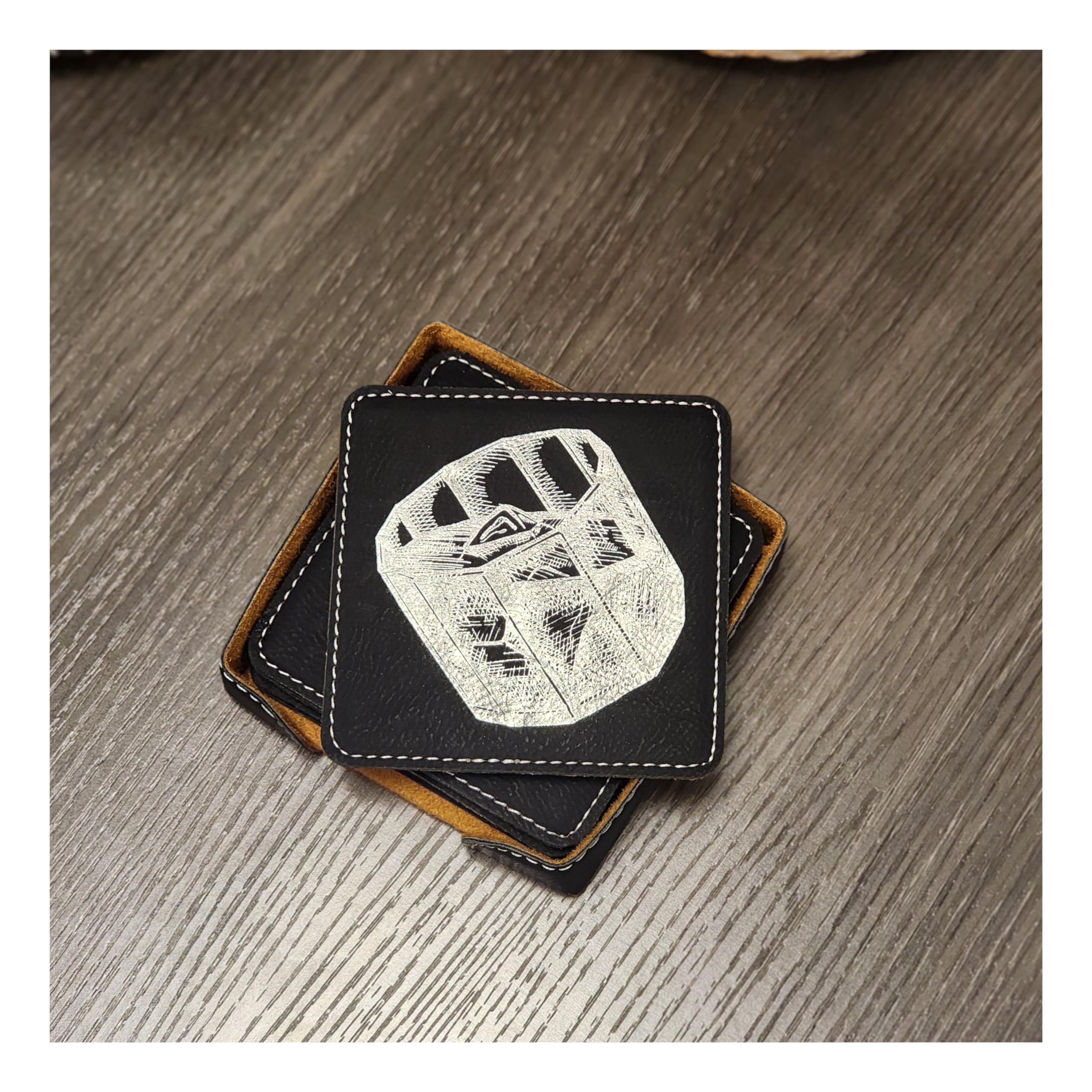 Bourbon Glass Coasters - Handmade Coasters Set of 6 - Engraved Barware ...