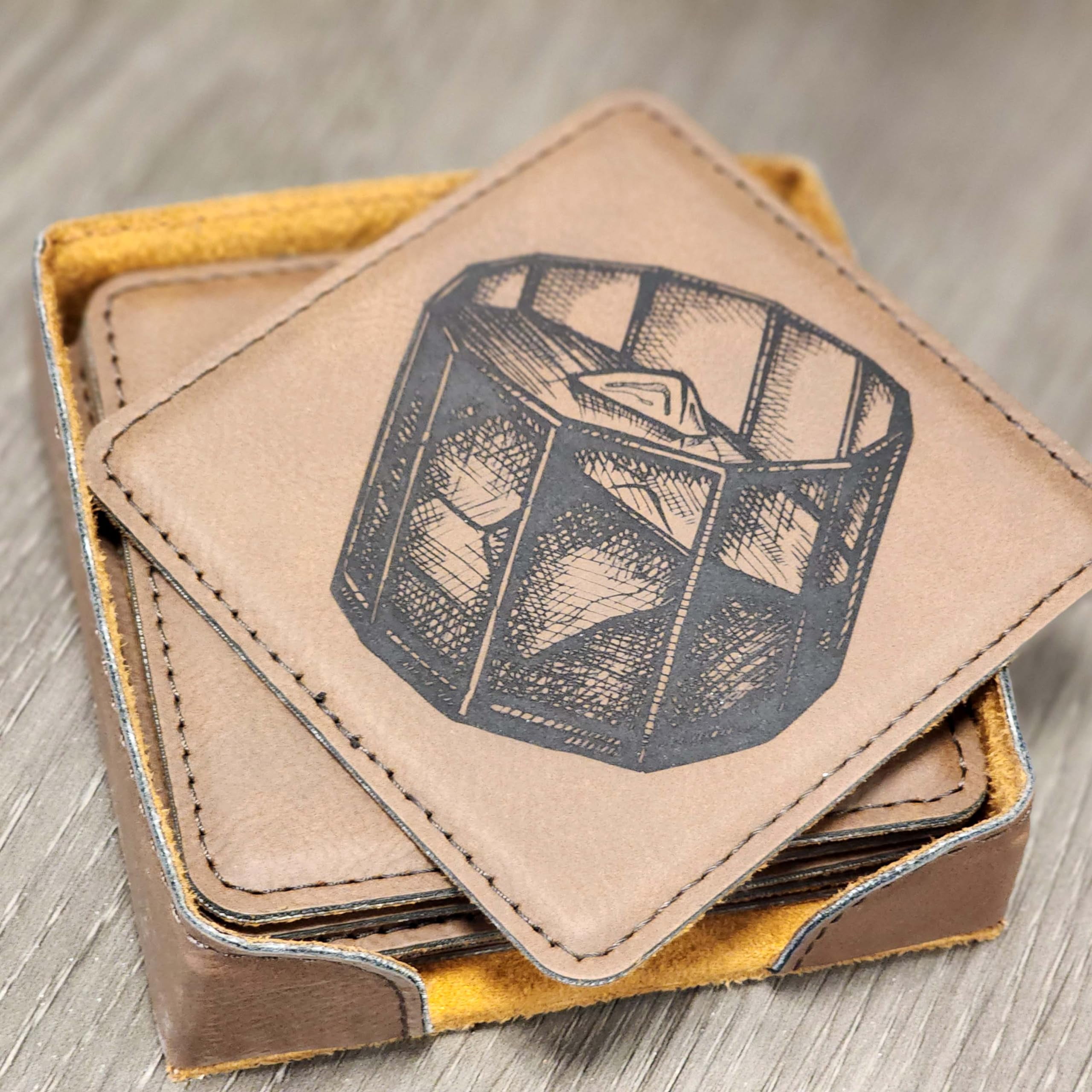 Bourbon Glass Coasters - Handmade Coasters Set of 6 - Engraved Barware ...