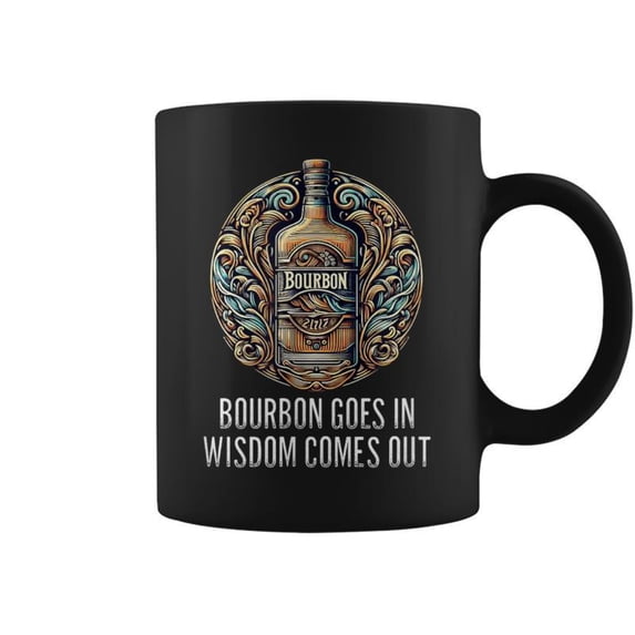 Bourbon Goes In Wisdom Comes Out Retro Style Coffee Mugs - Walmart.com
