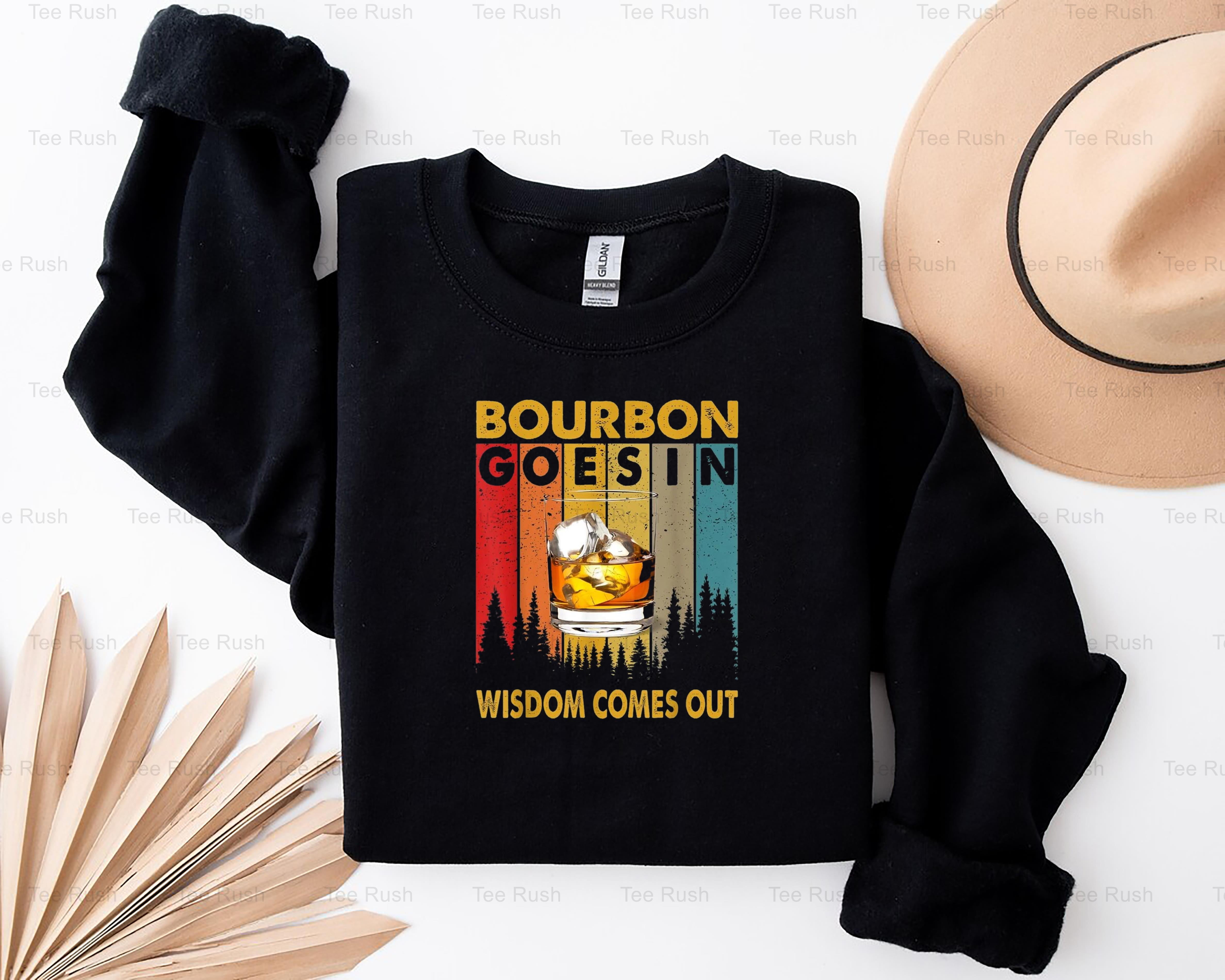 Monkey Sober Shirts Whiskey Goes In Wisdom Comes Out Funny Monkey (2 ...