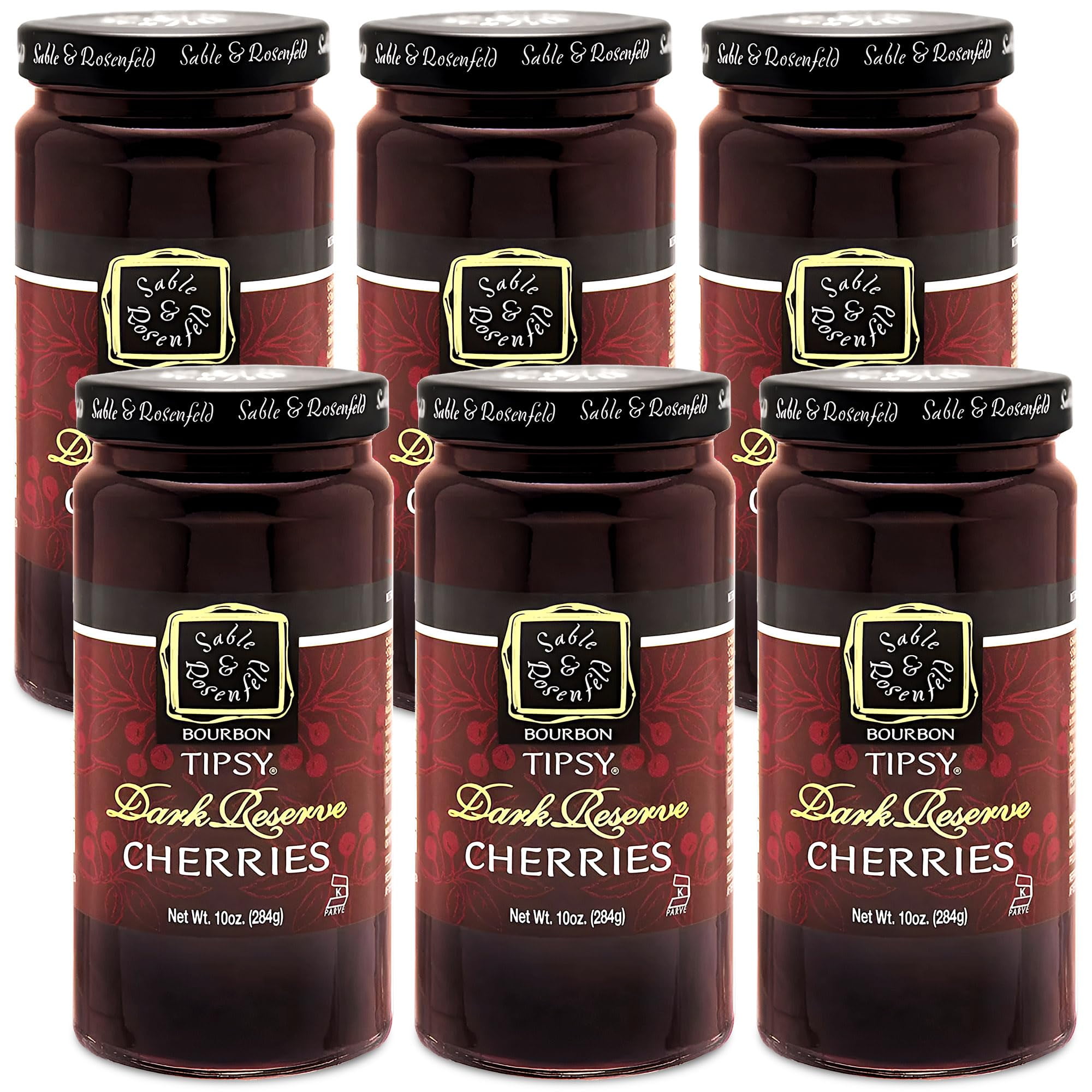 Bourbon Tipsy Dark Cherries Cocktail Garnish - Bourbon Cherries in Spiked Syrup, Cocktail ...