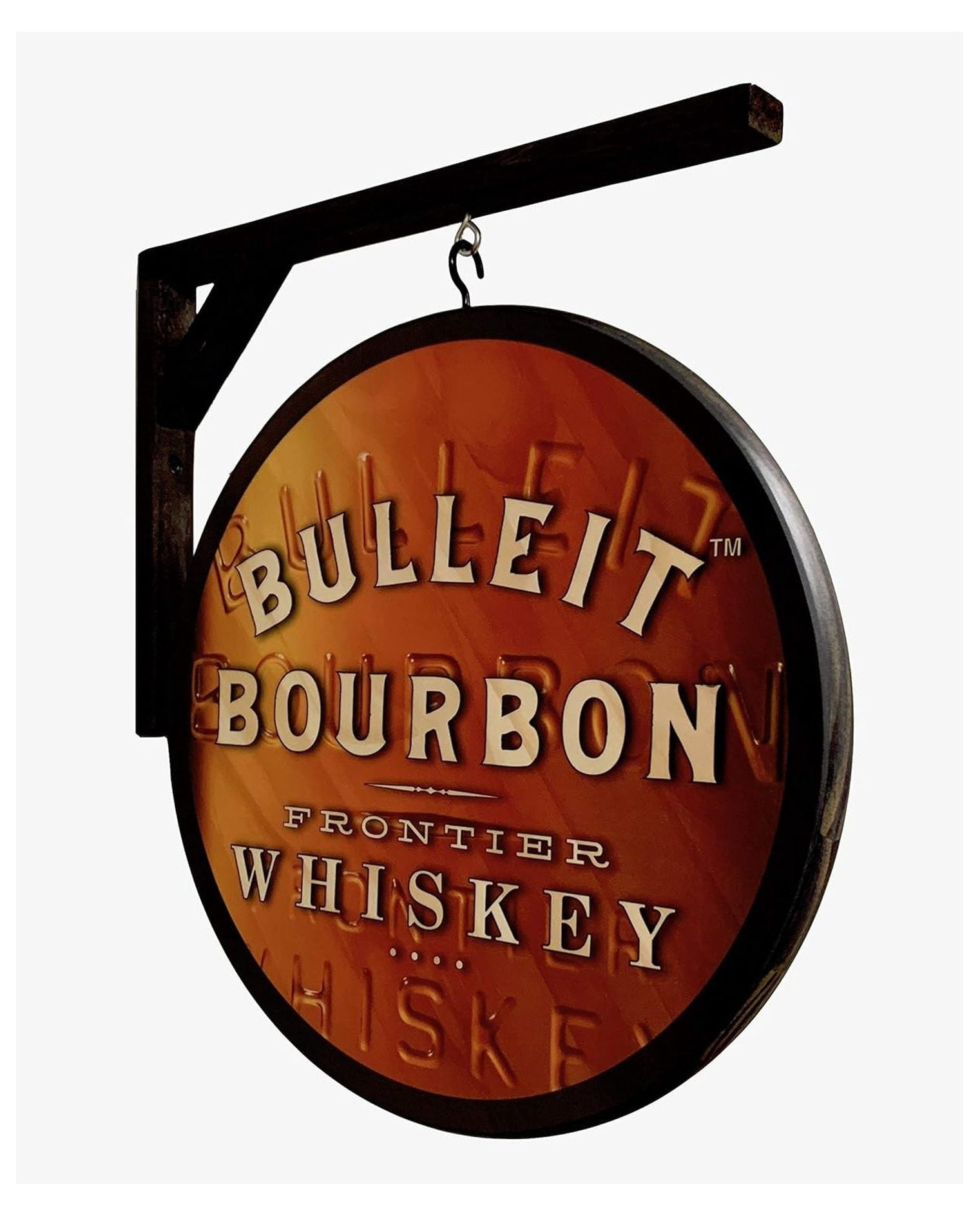 Bourbon Whiskey Pub Sign Bulleit Bourbon 15 inch Diameter Wooden Sign ...