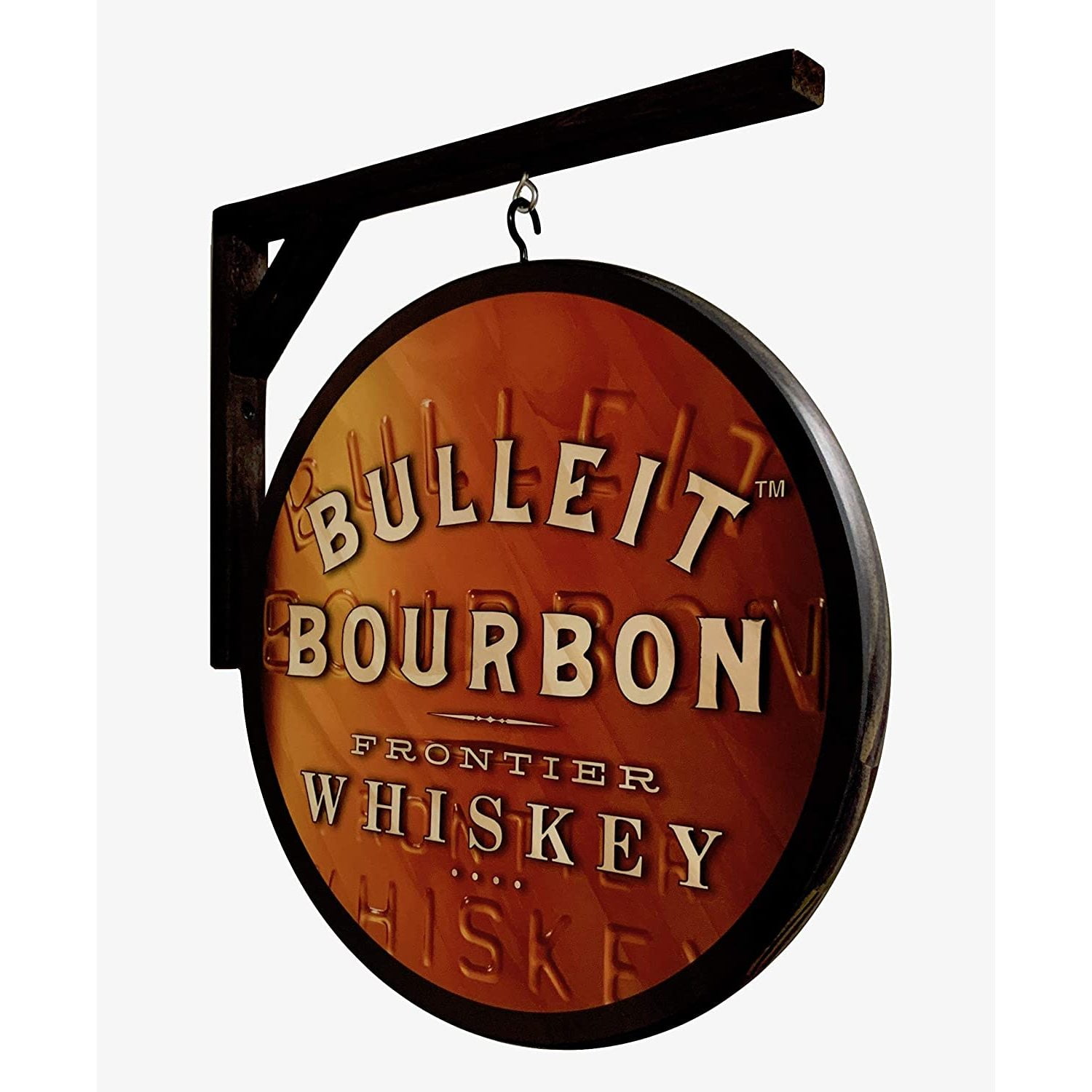 Bourbon Whiskey Pub Sign Bulleit Bourbon 15 inch Diameter Wooden Sign ...