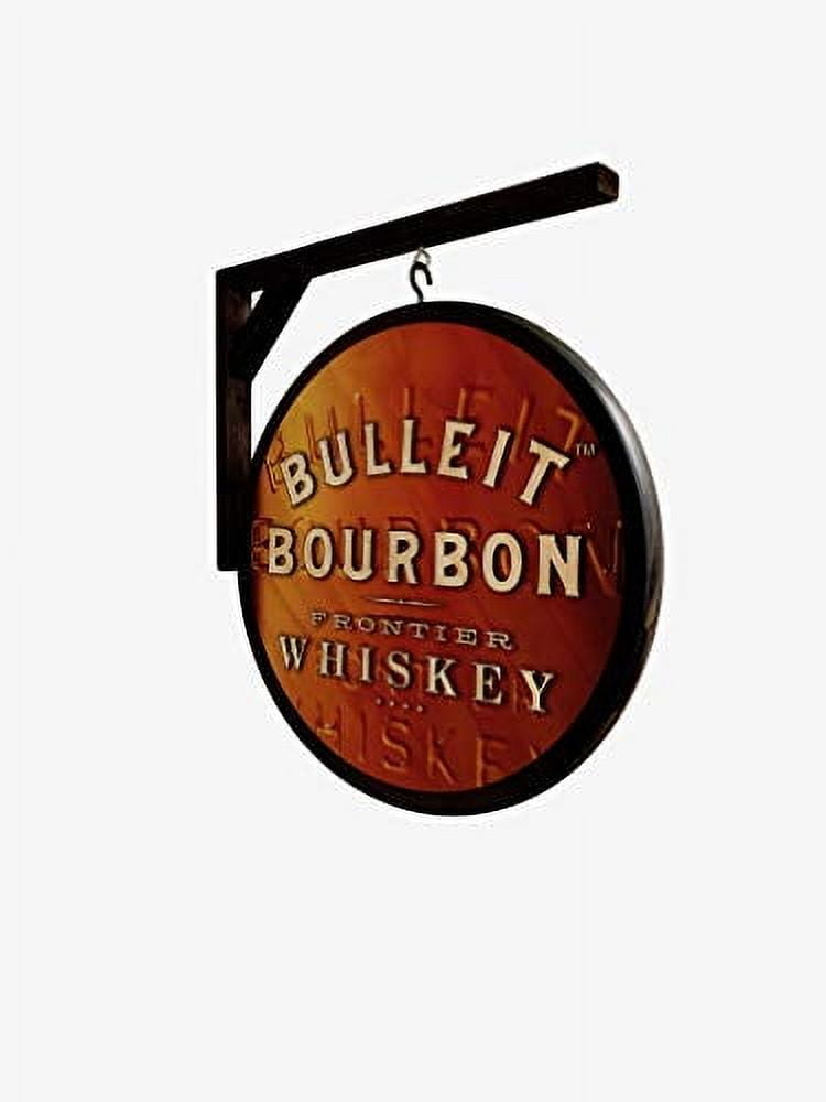 Bourbon Whiskey Pub Sign Bulleit Bourbon 15 inch Diameter Wooden Sign ...