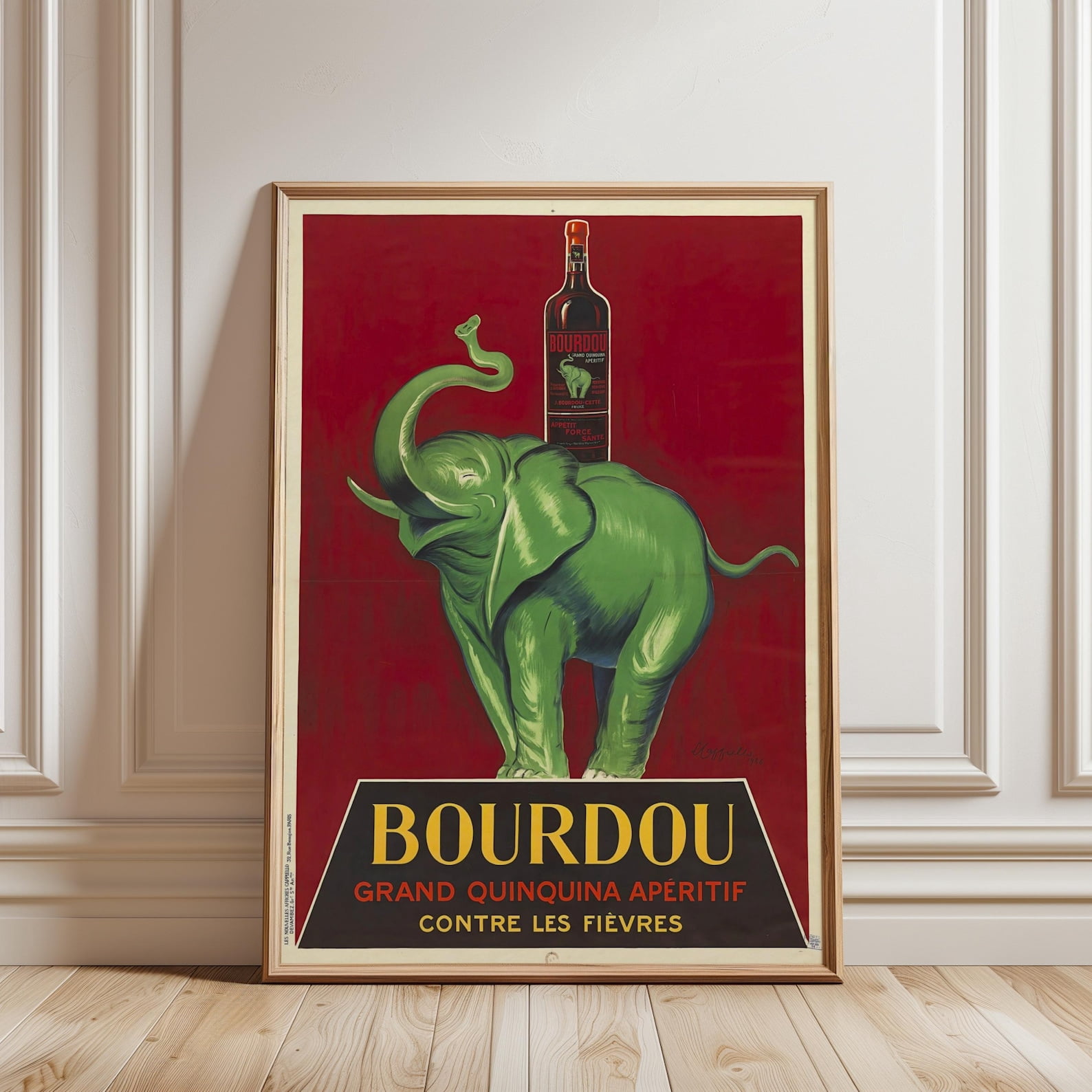 Bourdou Quinquina Poster: 1890s French Vintage Advertising Elephant Art ...
