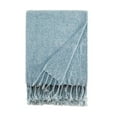 Bourina Chenille Light Blue Throw Blanket for Couch, Suitable for Adult ...