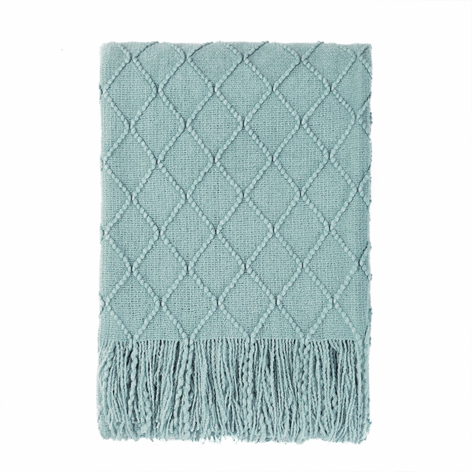 Bourina Rhombus Aqua Throw Blanket for Couch, Suitable for Adult, Soft ...