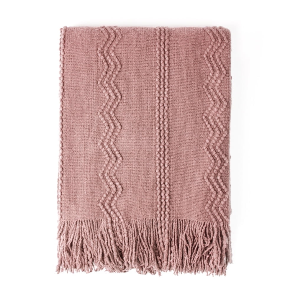 Bourina Rhombus Coral Pink Throw Blanket for Couch, Suitable for Adult ...