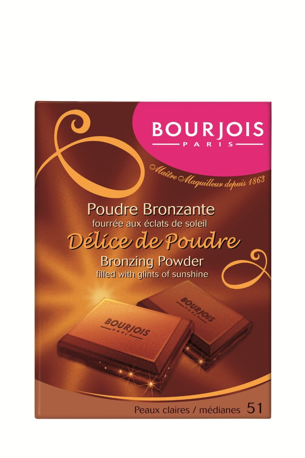 Bourjois Delice de Poudre Bronzing Powder - # 51 Peaux Claires/Medianes ...