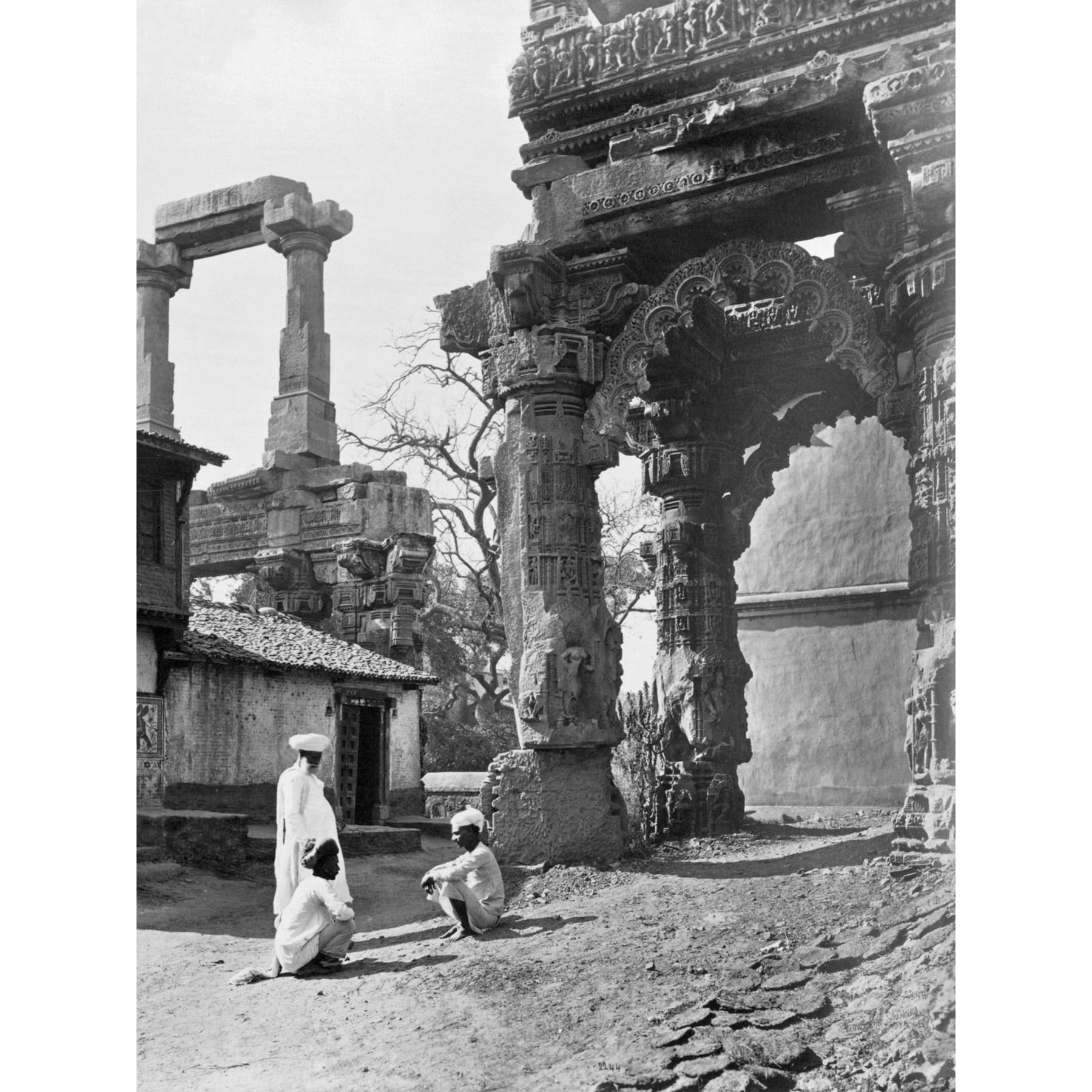 Bourne Shepherd Ruins Rudra Mala Temple India 1874 Photo Extra Large XL ...