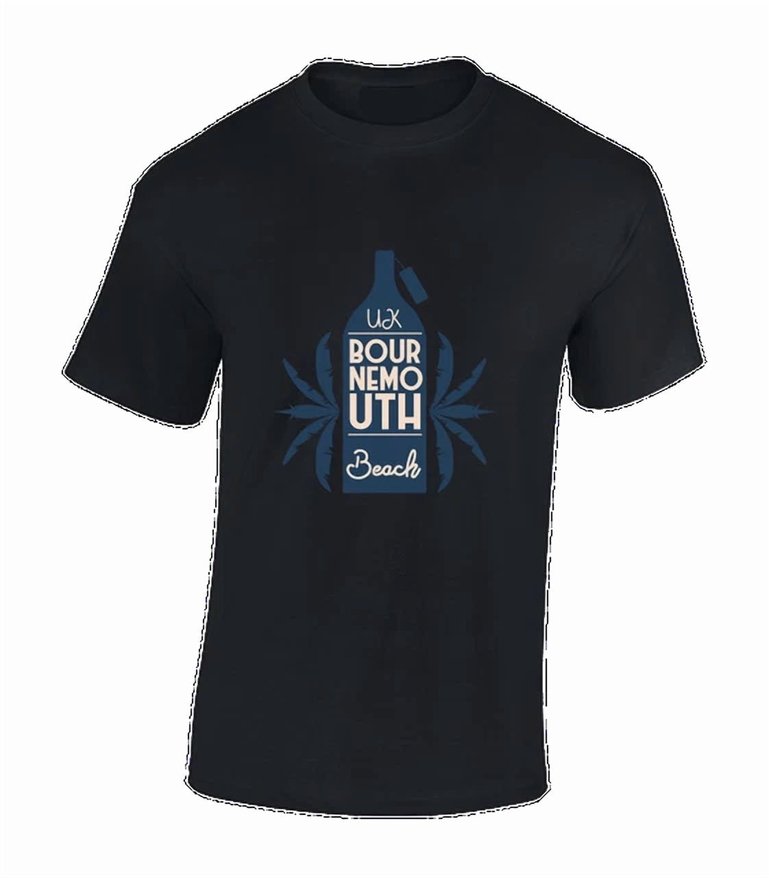 Bournemouth Beach Bottle Cool Summer Uk Design Unisex S-5XL T-Shirt ...