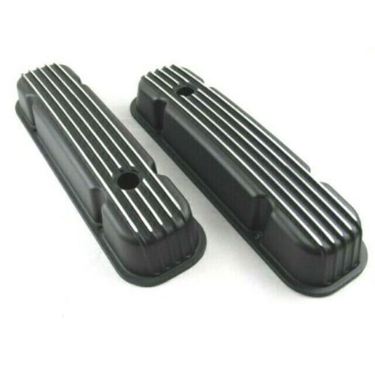 Bous Performance Pontiac 350-400-455 Aluminum Finned Valve Cover, Black ...