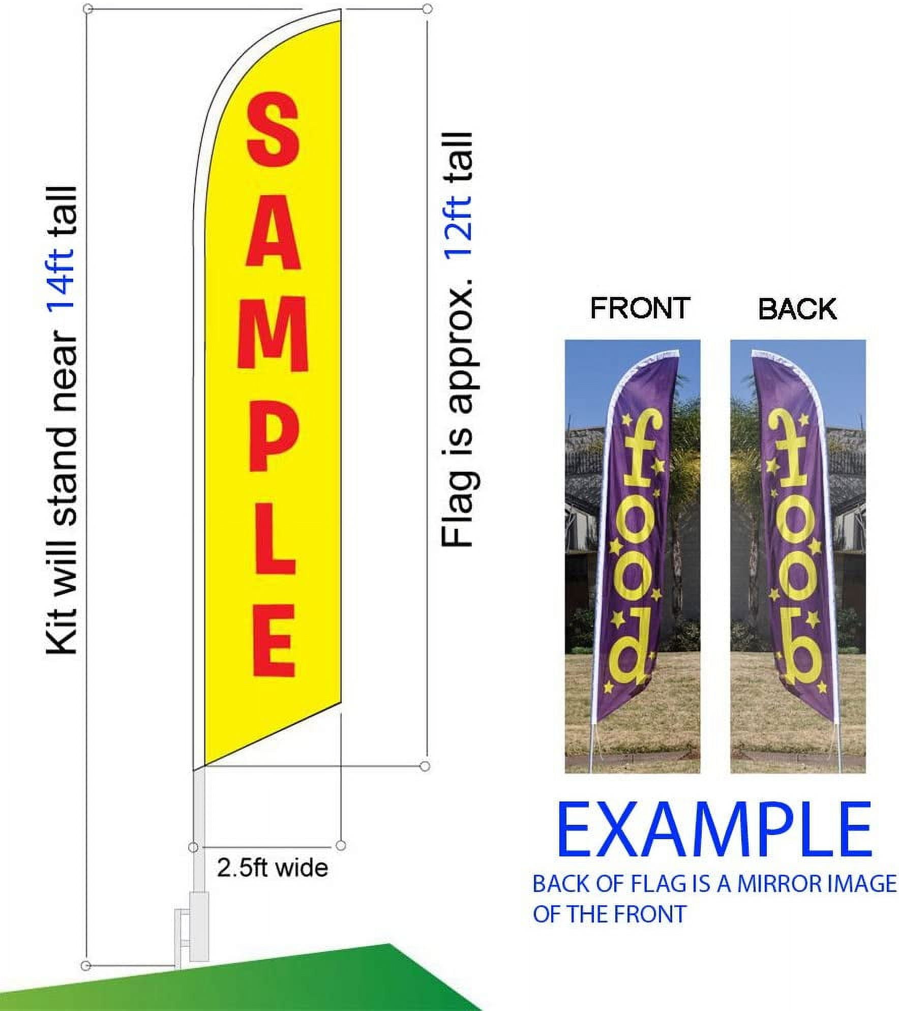 Boutique Advertising Flag Banner Swooper Sign, Replacement Flag ...