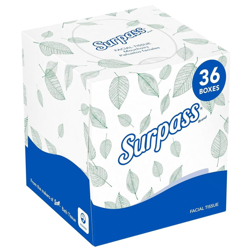 Boutique Facial Tissue Cube (21320), 2-Ply, White, Unscented, 110 Face ...