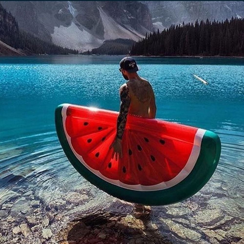 Boutique Giant PineFor Apple Watermelon Inflatable Swimming Ring Pool ...
