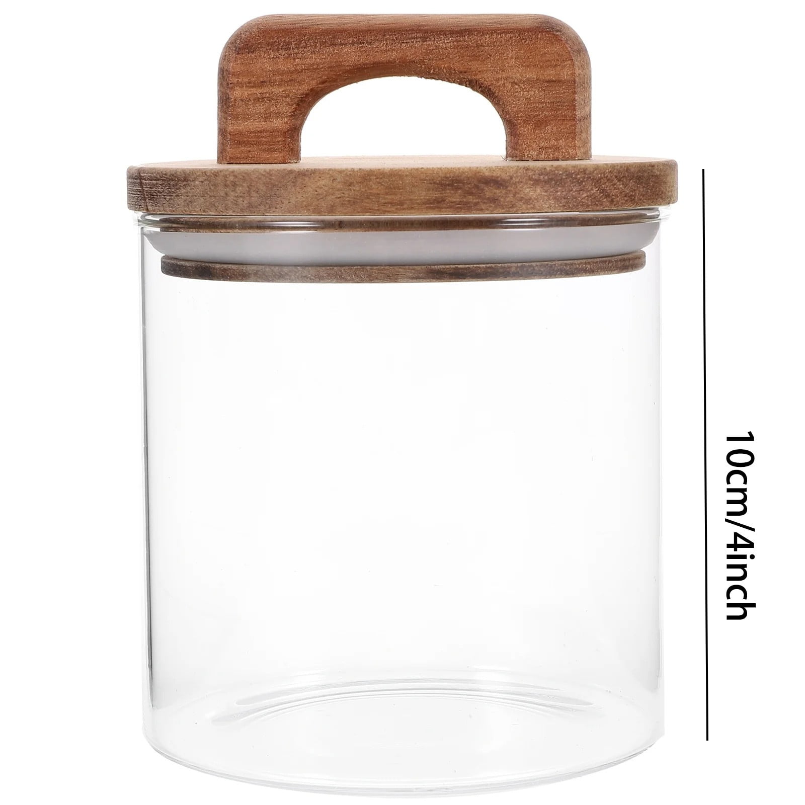 Boutique Kitchen Big Deals! Glass Storage Container With Wooden Lid ...