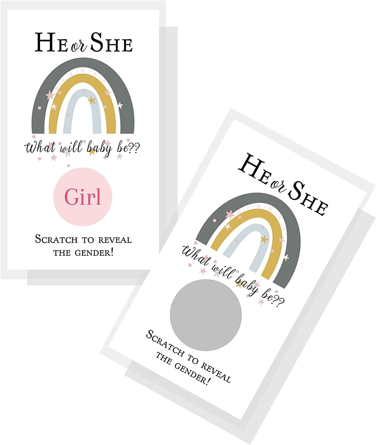 Boutique Marketing LLC It's A Girl Gender Reveal 30 Pack of Scratch Off ...