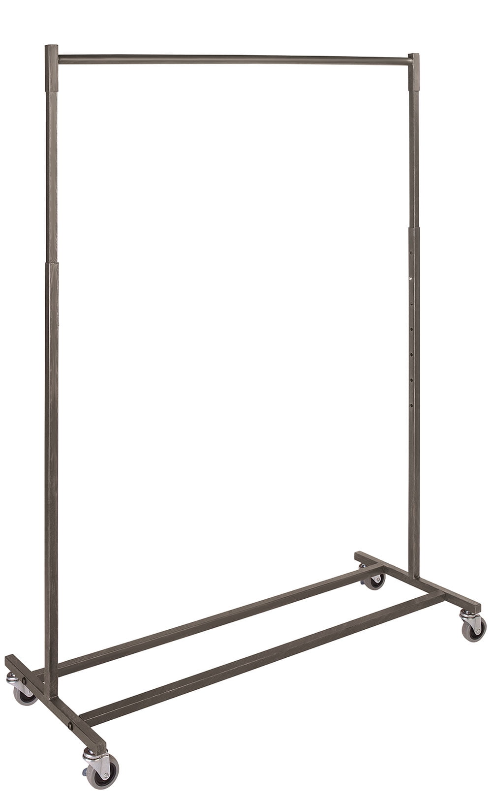 SSWBasics Boutique Raw Steel Single-Rail Rolling Rack - 48''W x 20''D x ...