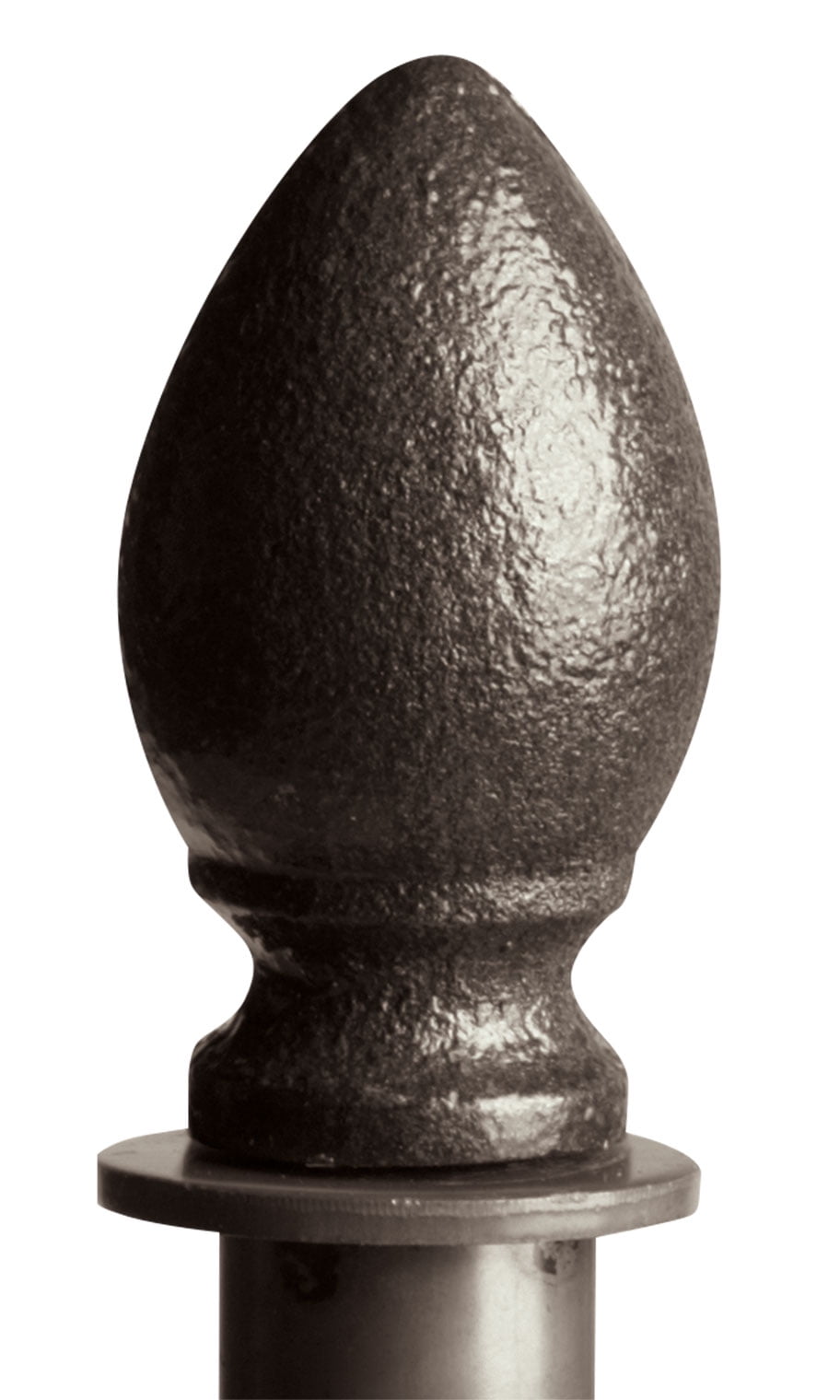 Boutique Raw Steel Teardrop Round Fitting Finial - Walmart.com