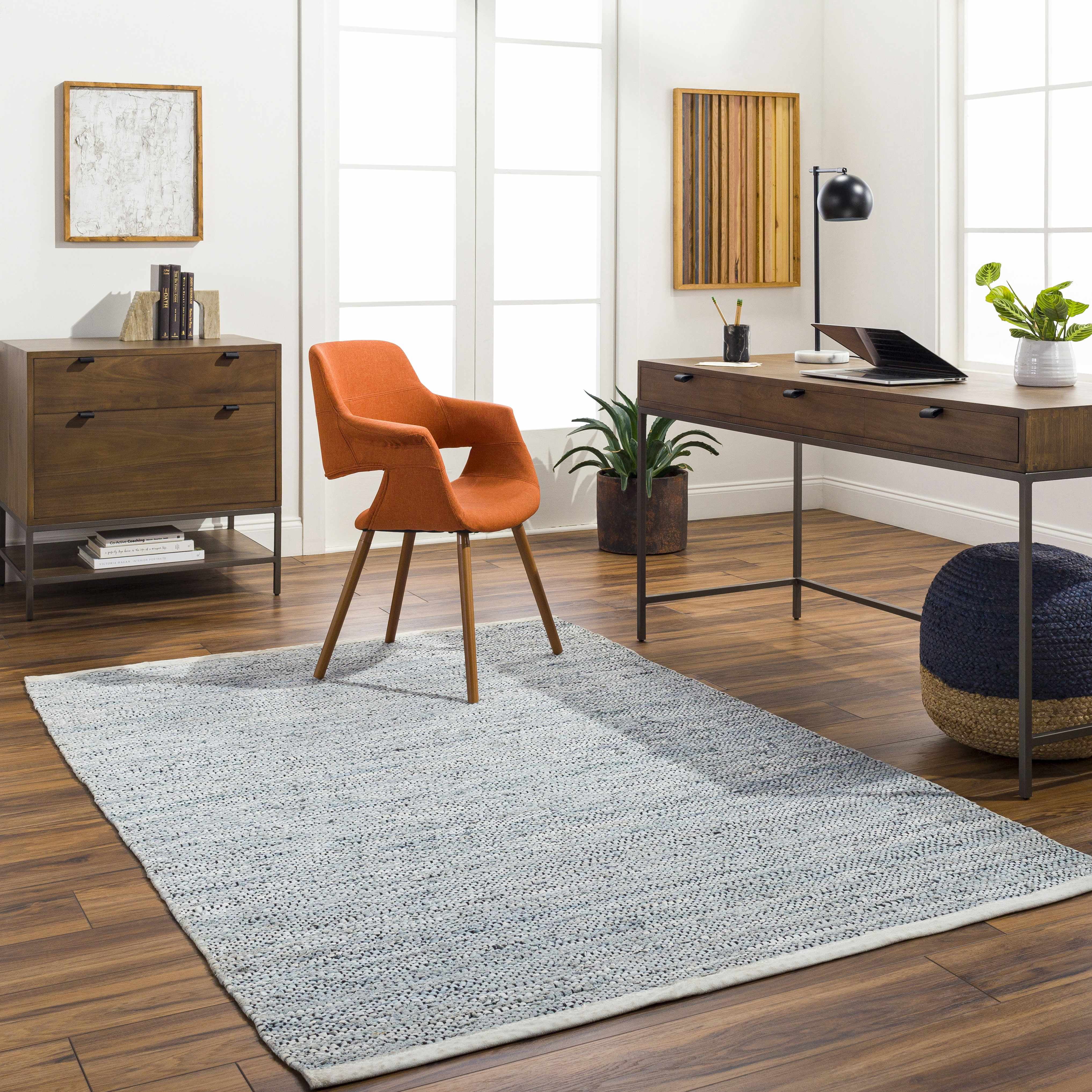 BoutiqueRugs Aneko Contemporary Area Rug - Pale Blue, Black, Light ...