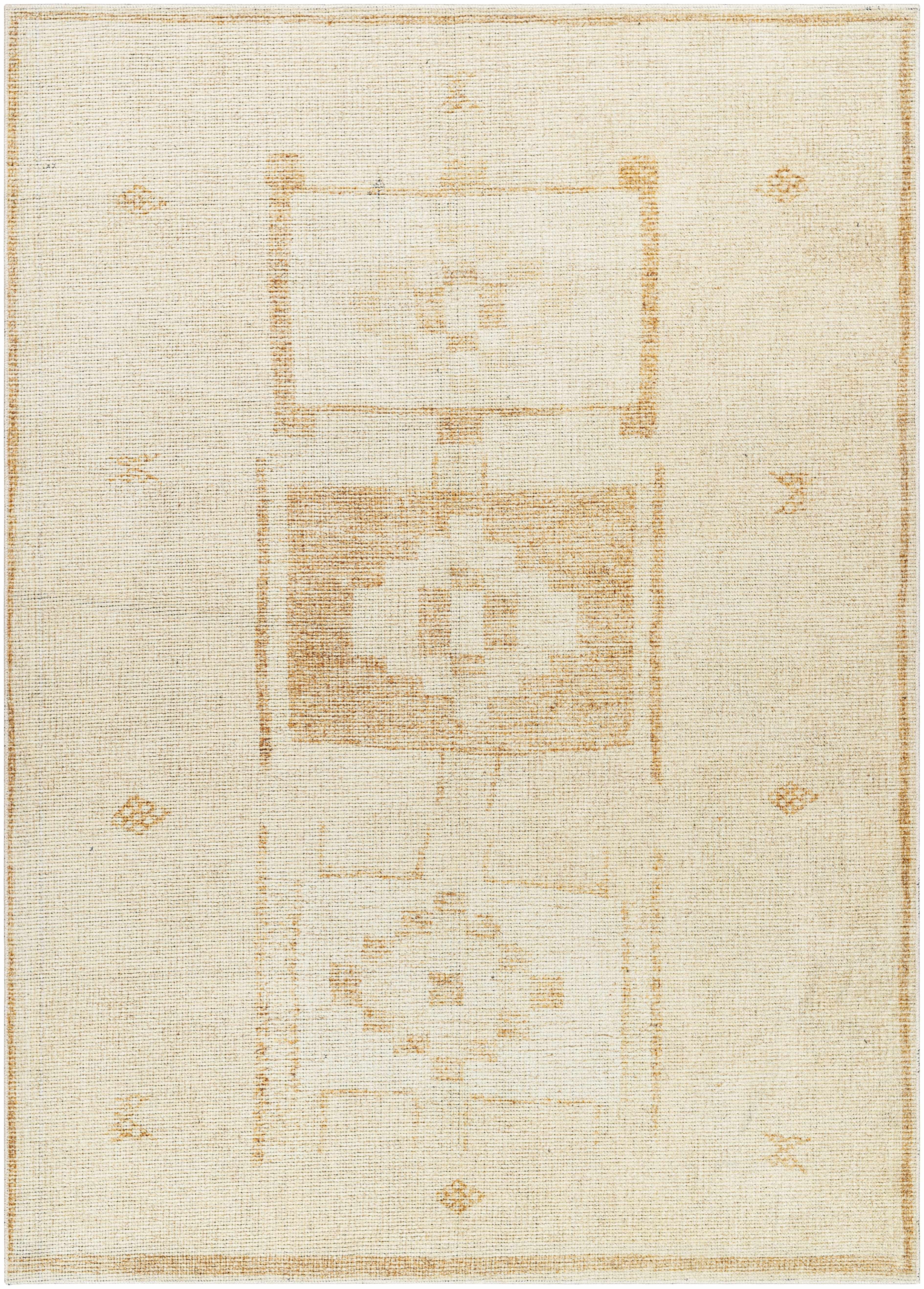 BoutiqueRugs Avril Tan & Yellow Bohemian Area Rug - Bone, Nutmeg ...