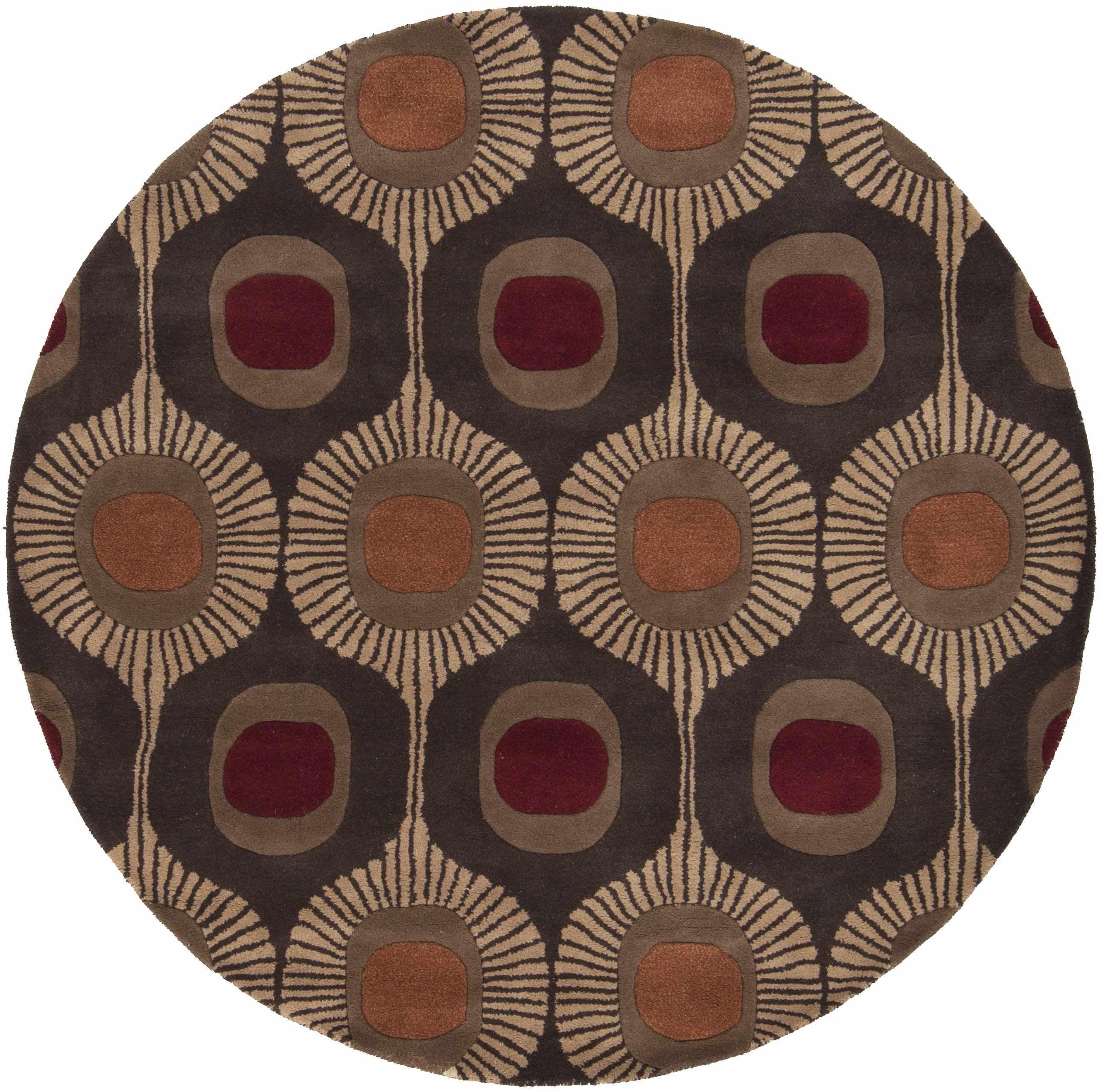 BoutiqueRugs Canovanas Contemporary Area Rug - Dark Brown, Tan, Dark ...