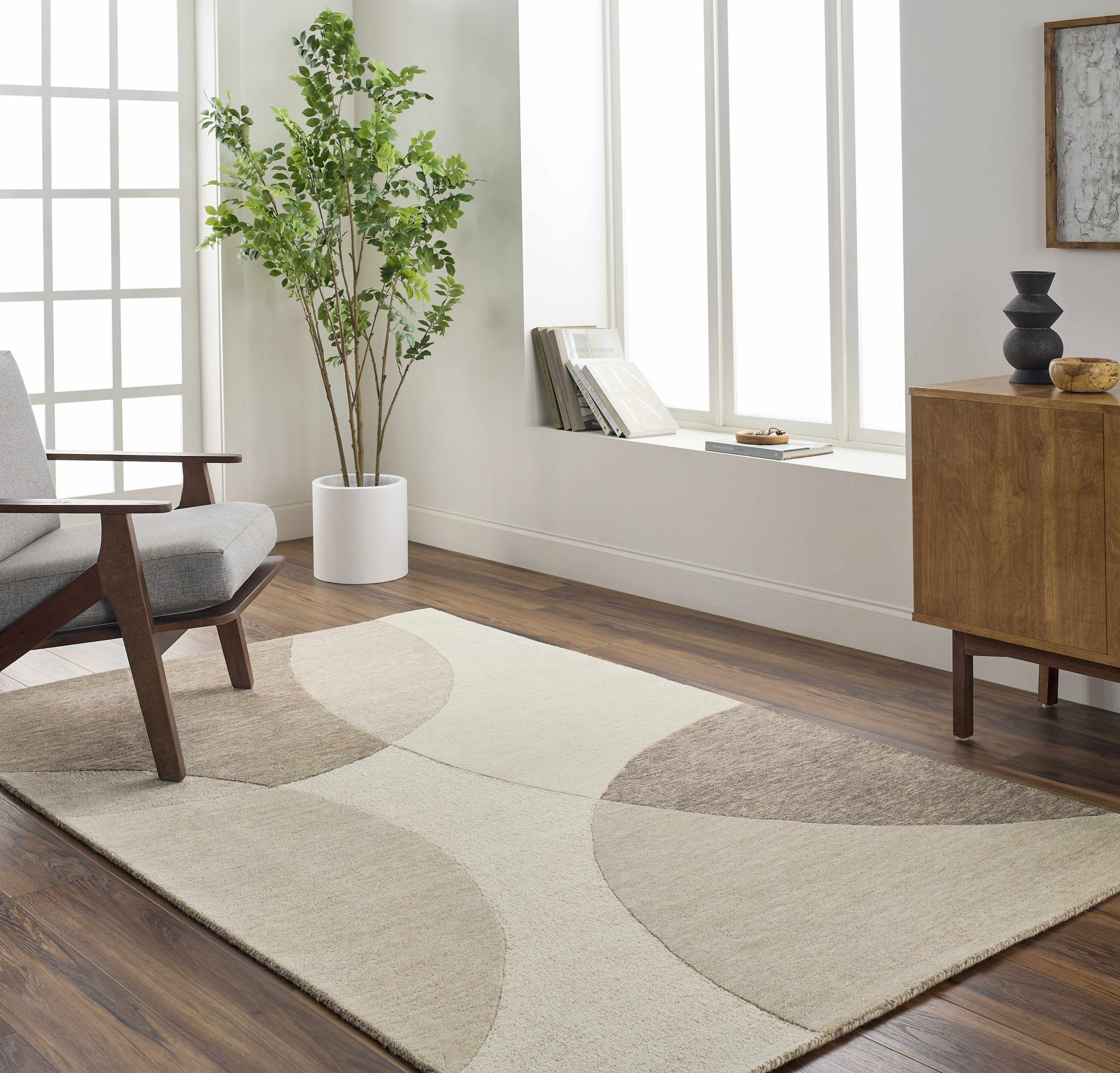 BoutiqueRugs Cassiopeia Contemporary Area Rug - Pearl, Ash, Sage - 18 ...