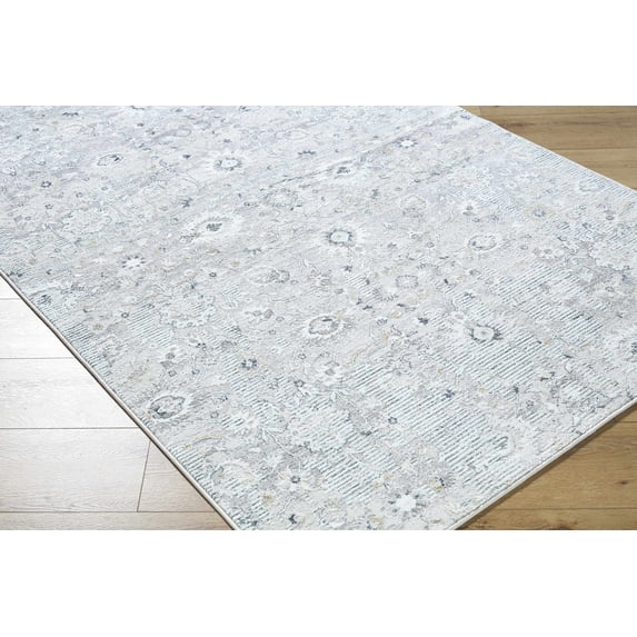 BoutiqueRugs Cheyne Traditional Area Rug - Slate Blue, Light Silver ...