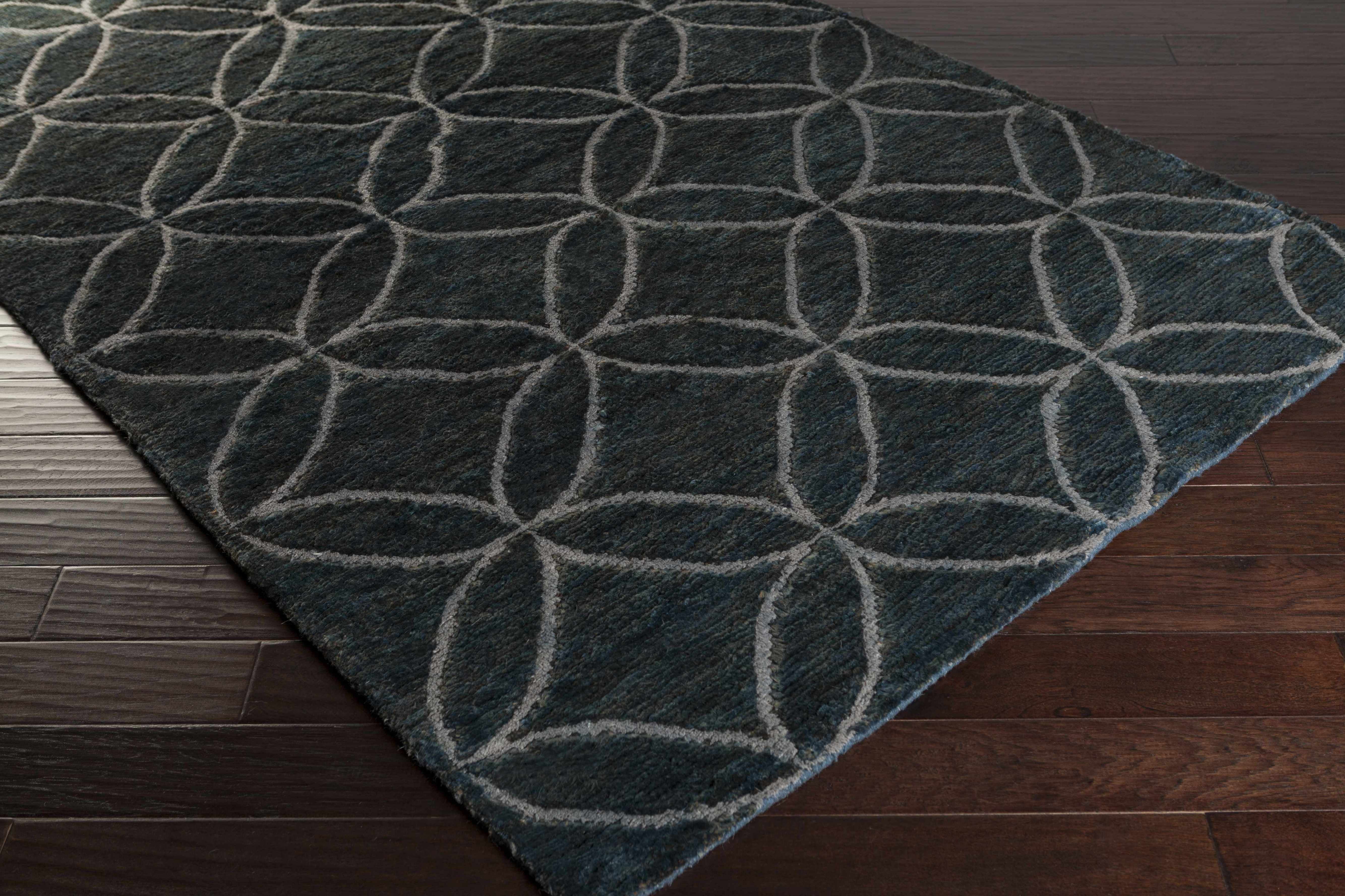 BoutiqueRugs Duson Natural Fibers Area Rug - Sage, Ice Blue, Teal - 5 ...
