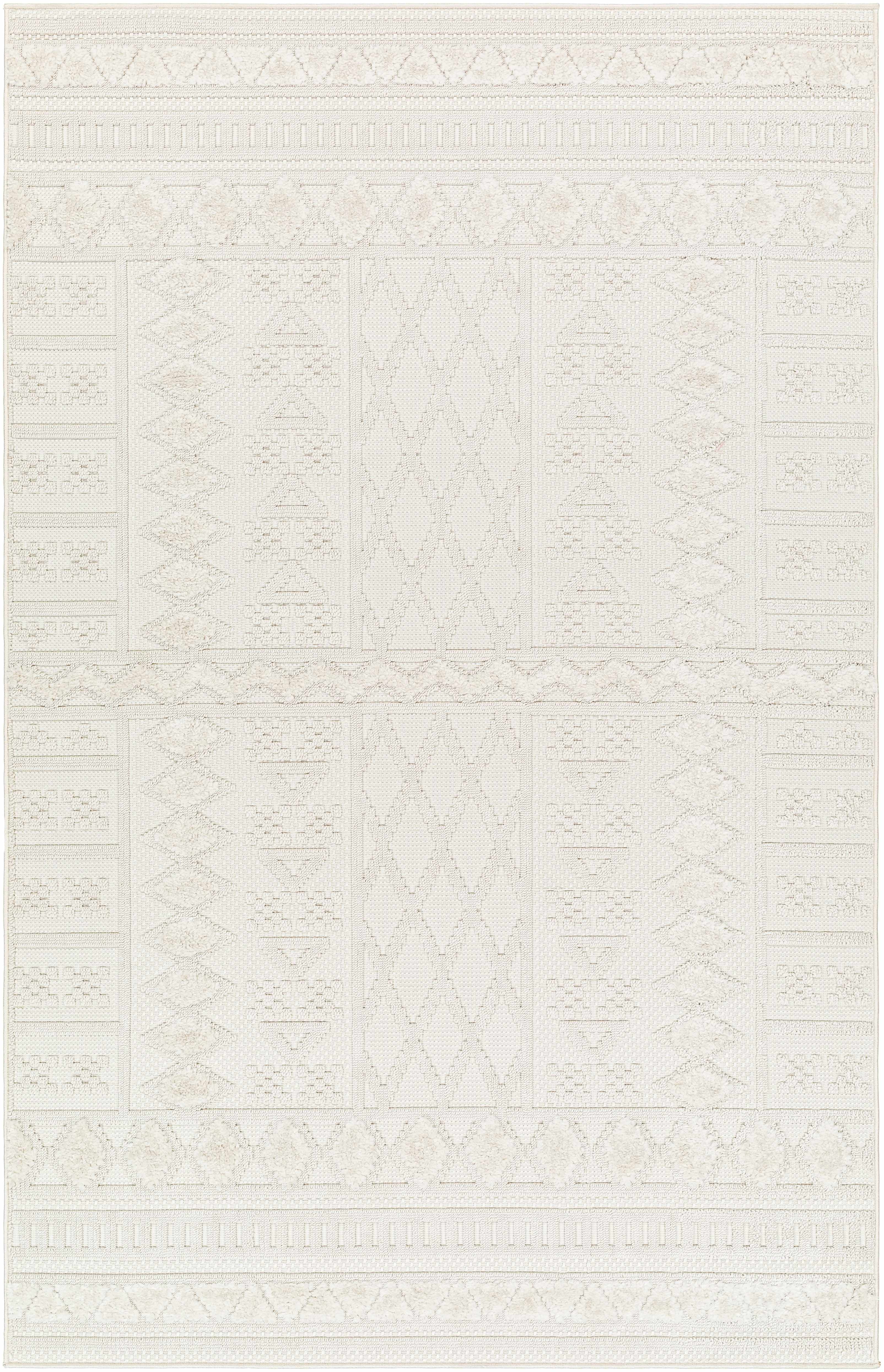 BoutiqueRugs Elese Contemporary Area Rug - Outdoor Safe - Rose Cream ...