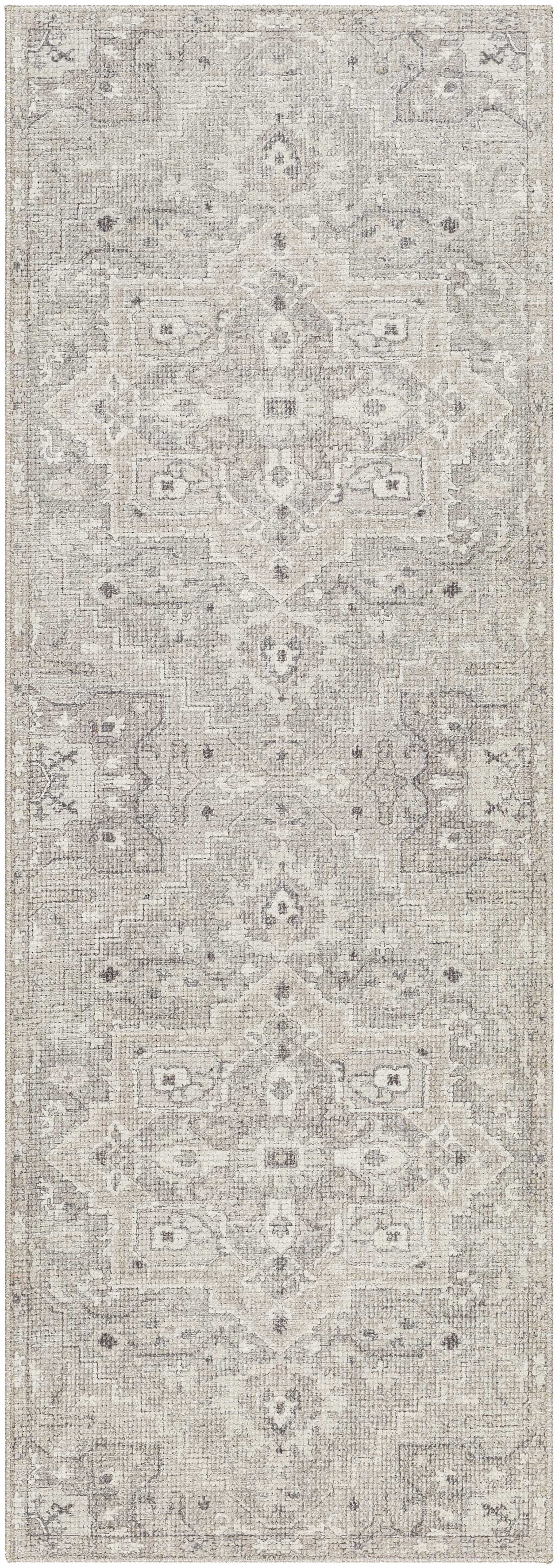 BoutiqueRugs Ginny Traditional Runner Rug - Bone, Taupe, Cloud Gray - 2 ...