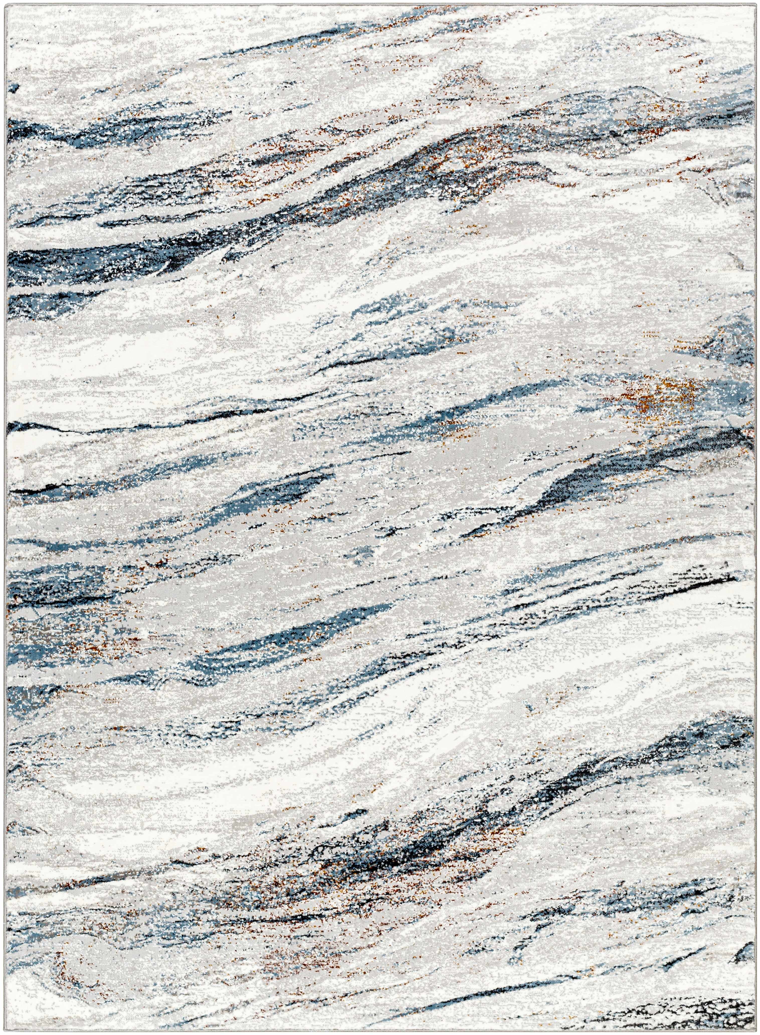 BoutiqueRugs Glain Contemporary Area Rug - Arctic Stone, Charcoal ...